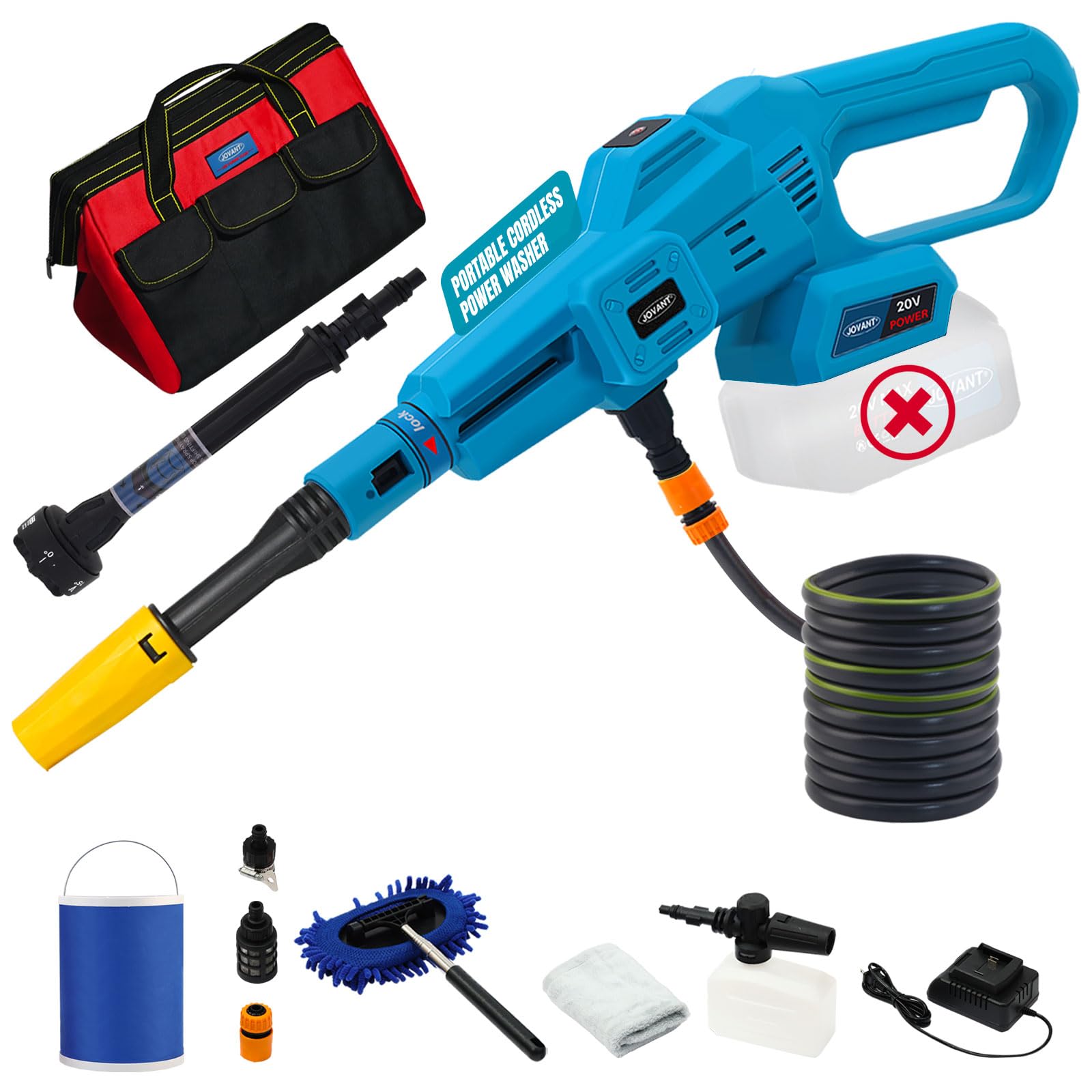 Amazon.com : Cordless Pressure Washer, Portable Power Cleaner, 750PSI ...