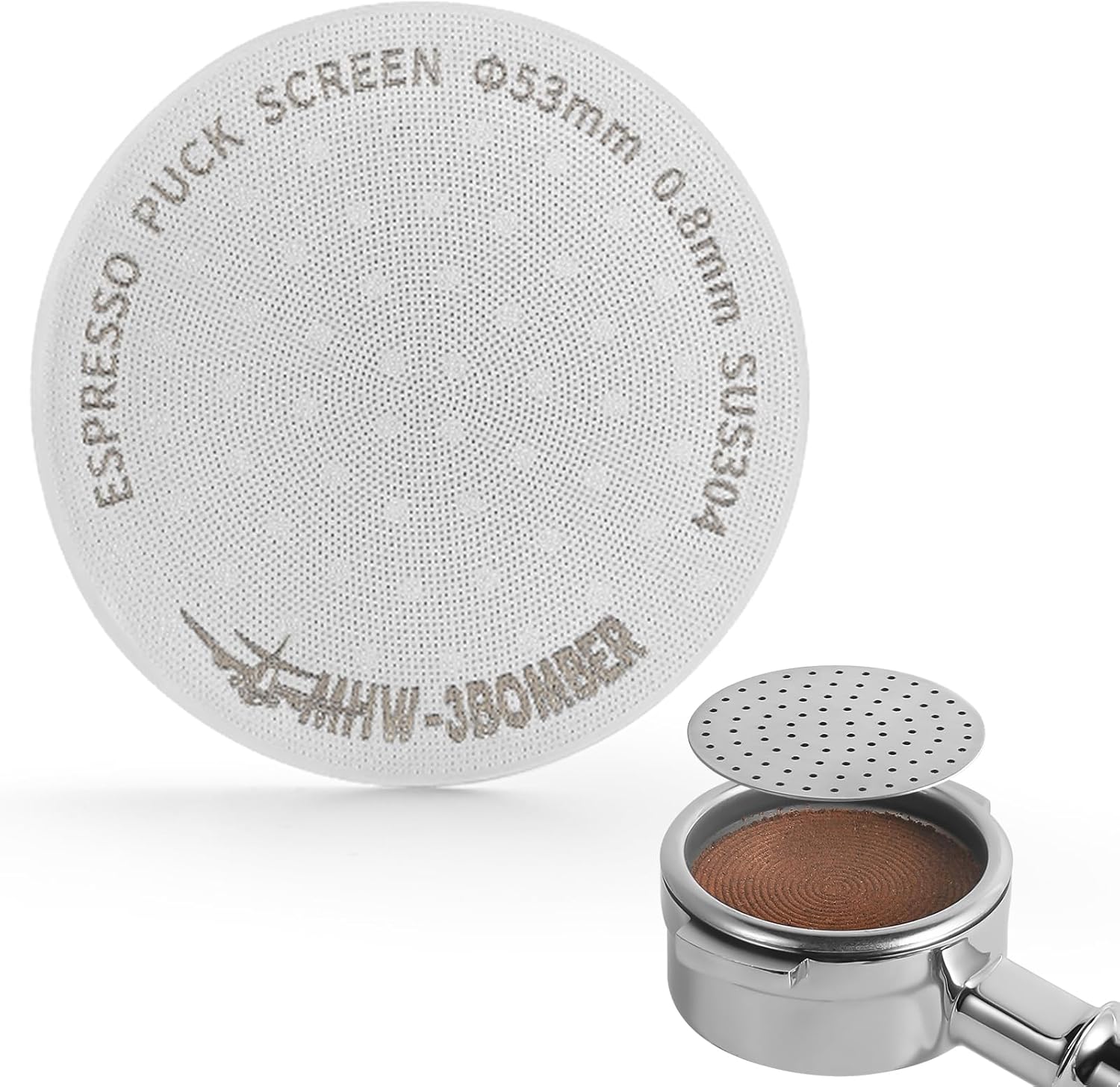 MHW-3BOMBER 54mm Puck Screen, Espresso Metal Coffee Filter Reusable ...
