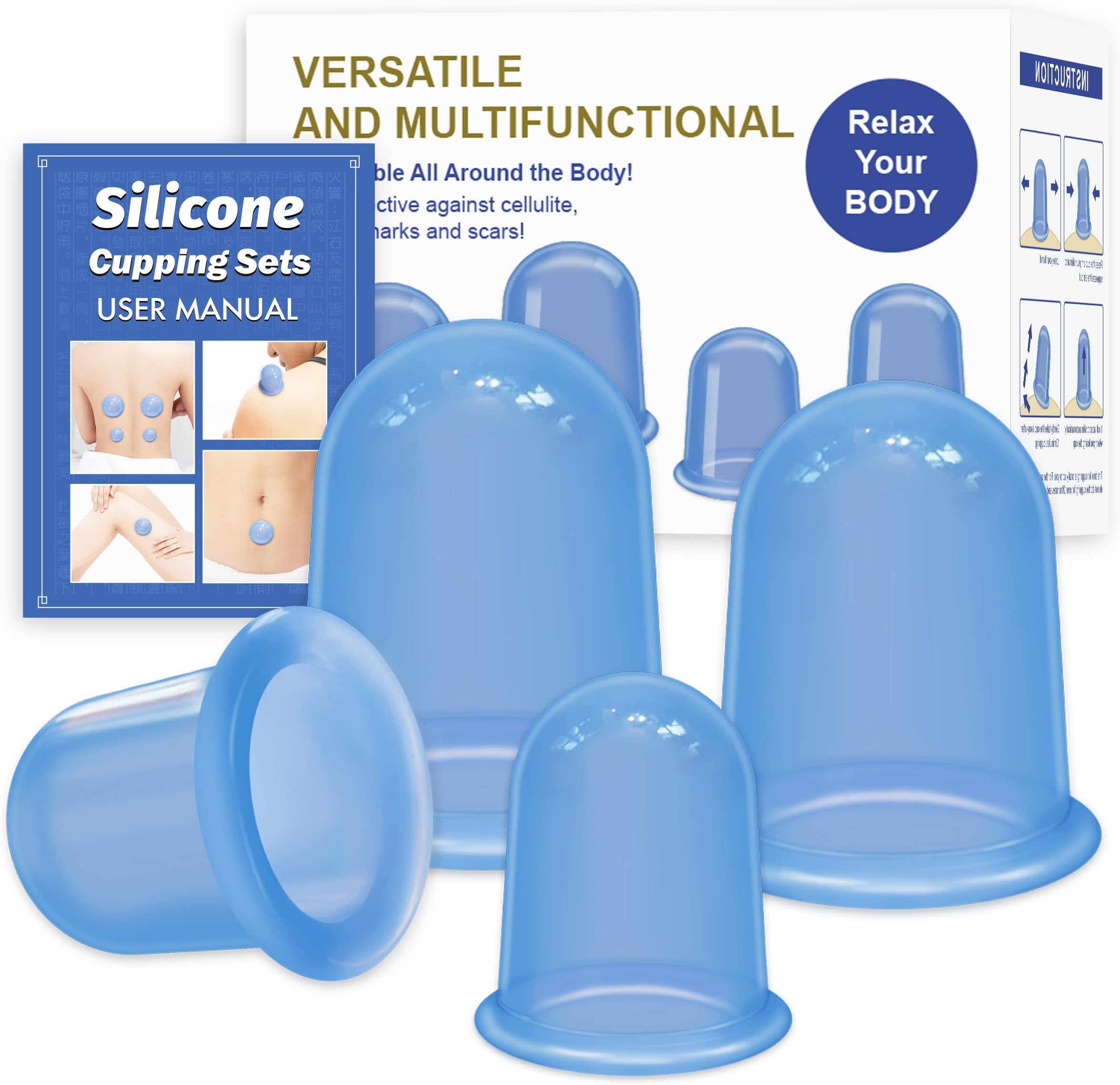 Amazon.com: Facial Cupping Set Silicone Face Cupping Massage Therapy ...