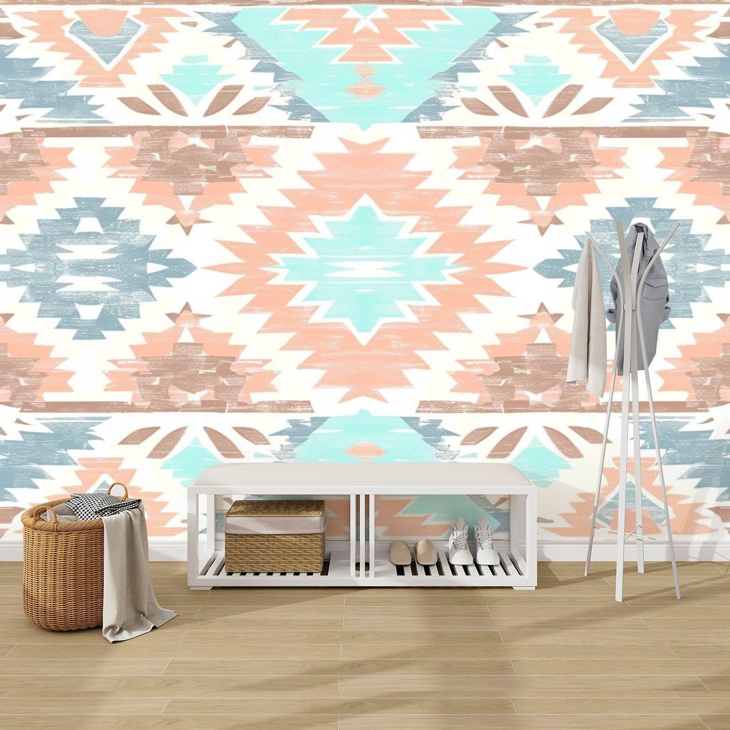 NIVFOEASC Peel and Stick Wallpaper Southwest Inspired Seamless Pattern ...