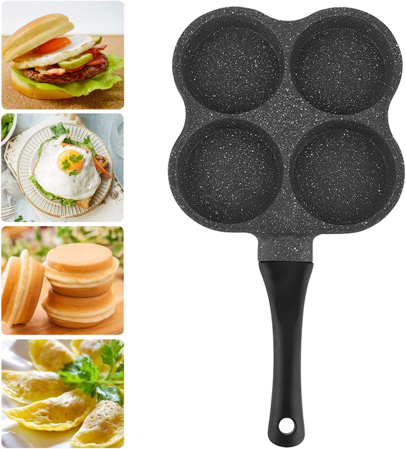 Pancake Pfanne Aluminium, Spiegeleipfanne für 4 Eier, Pfannkuchenpfanne ...