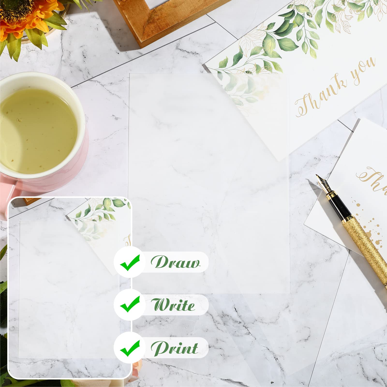 Snapklik.com : Kosiz 300 Sheets Translucent Vellum Paper For Wedding ...