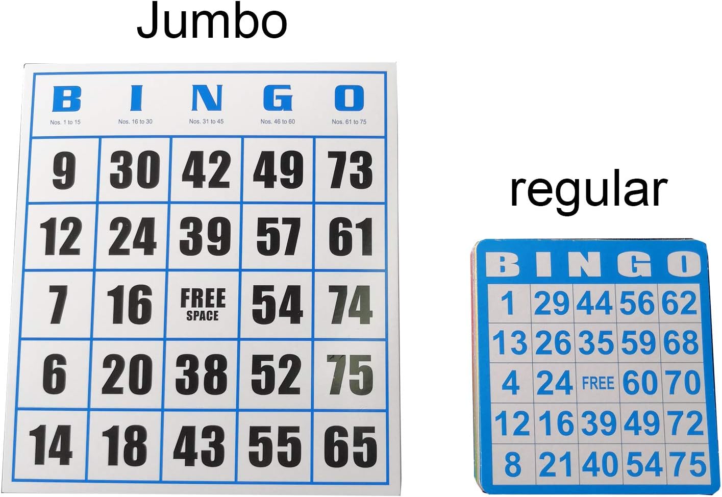 Buy Yuanhe Easy Read Jumbo Bingo Paper Game Cards 50 Bingo Cards In 5 