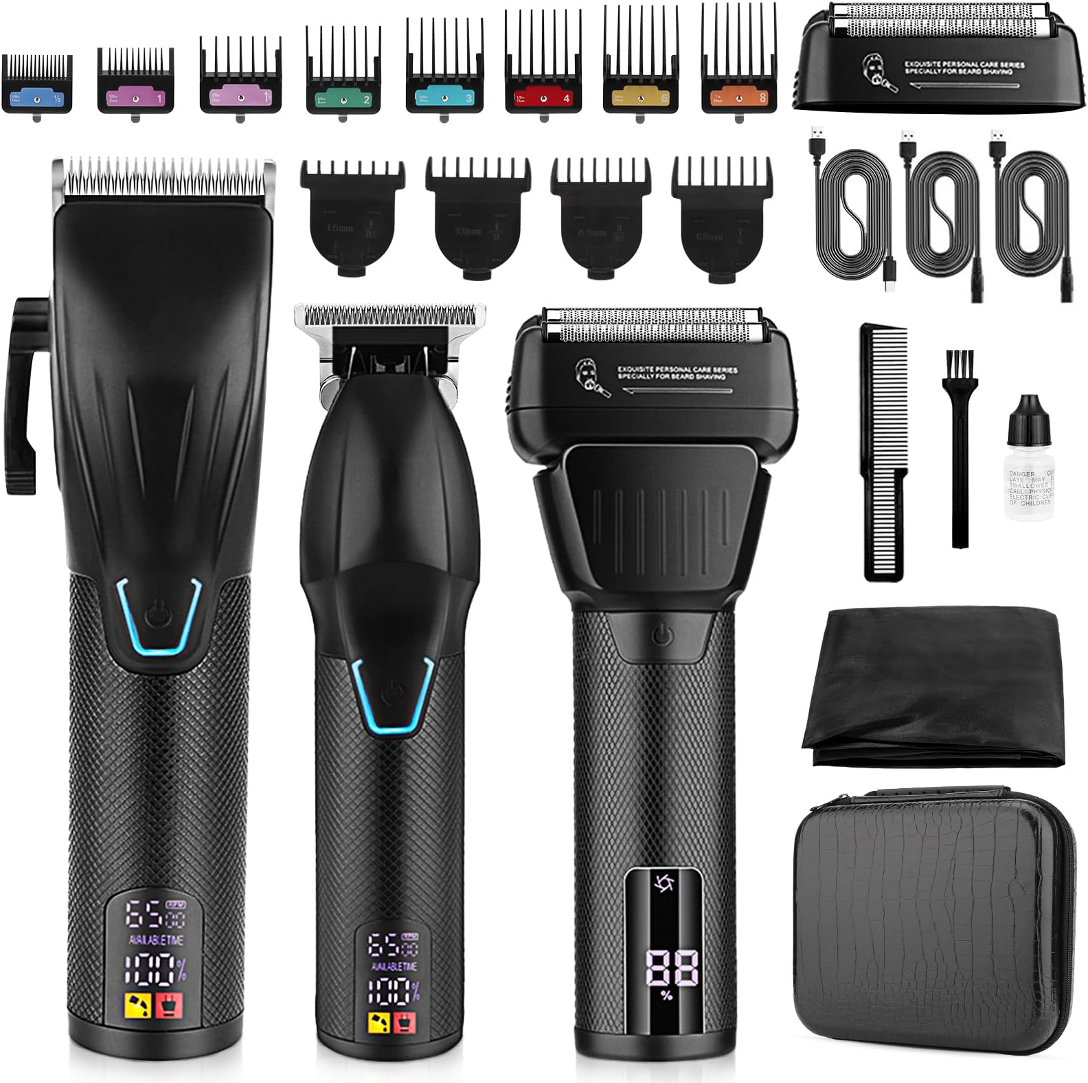 Amazon.com: Zesuti Professional Barber Hair Clippers Trimmer Shaver Set ...