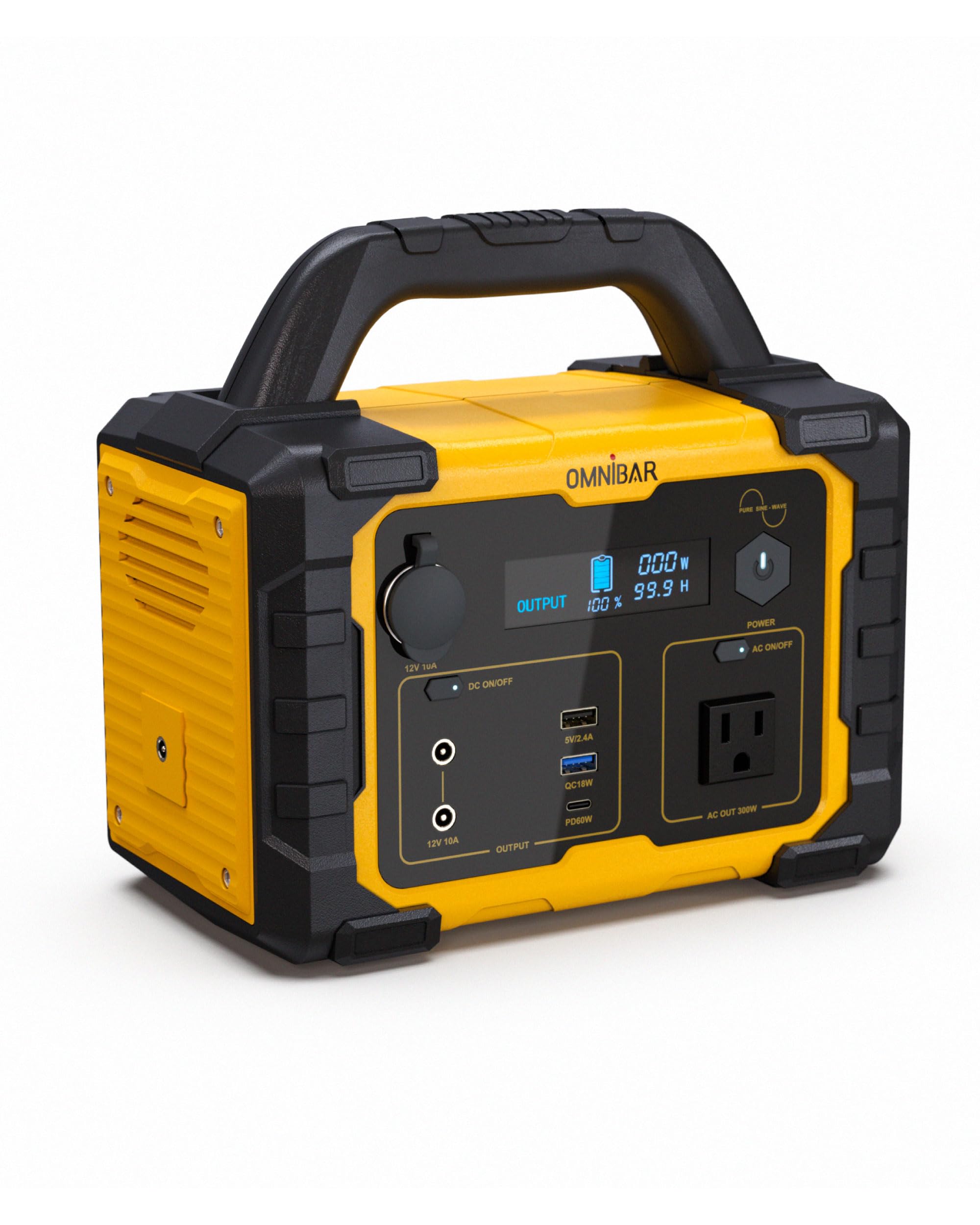 Amazon.com: Omnibar Portable Power Station 300W for Camping,Home Backup and Outdoor Use,299Wh 6 ...