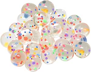 Amazon.com: 25 Bouncy Balls for Kids Party Favors | Colorful Jelly ...