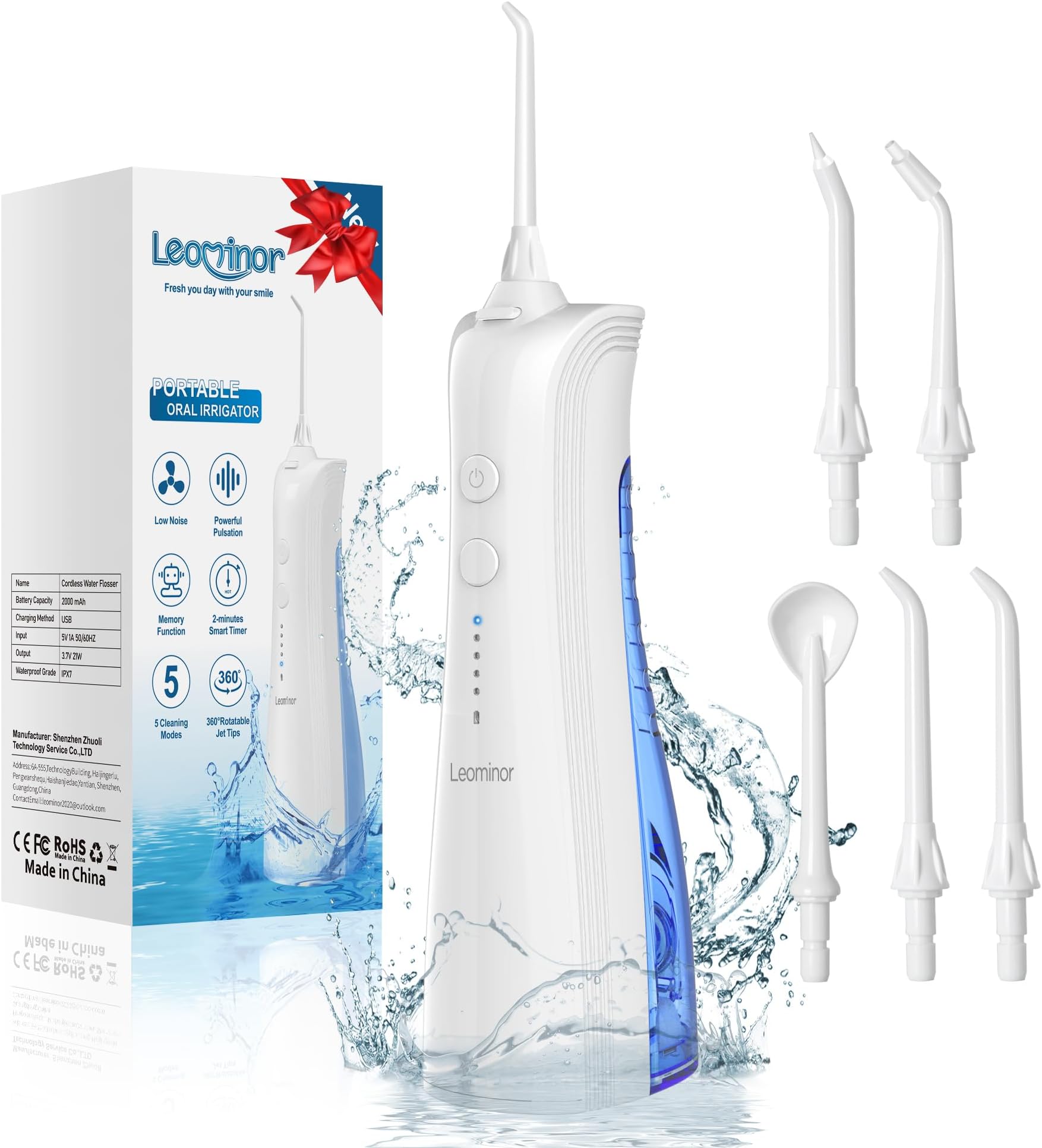 Amazon.com: GuruNanda Advanced Dental Water Flosser 2.0 with UV Mode ...
