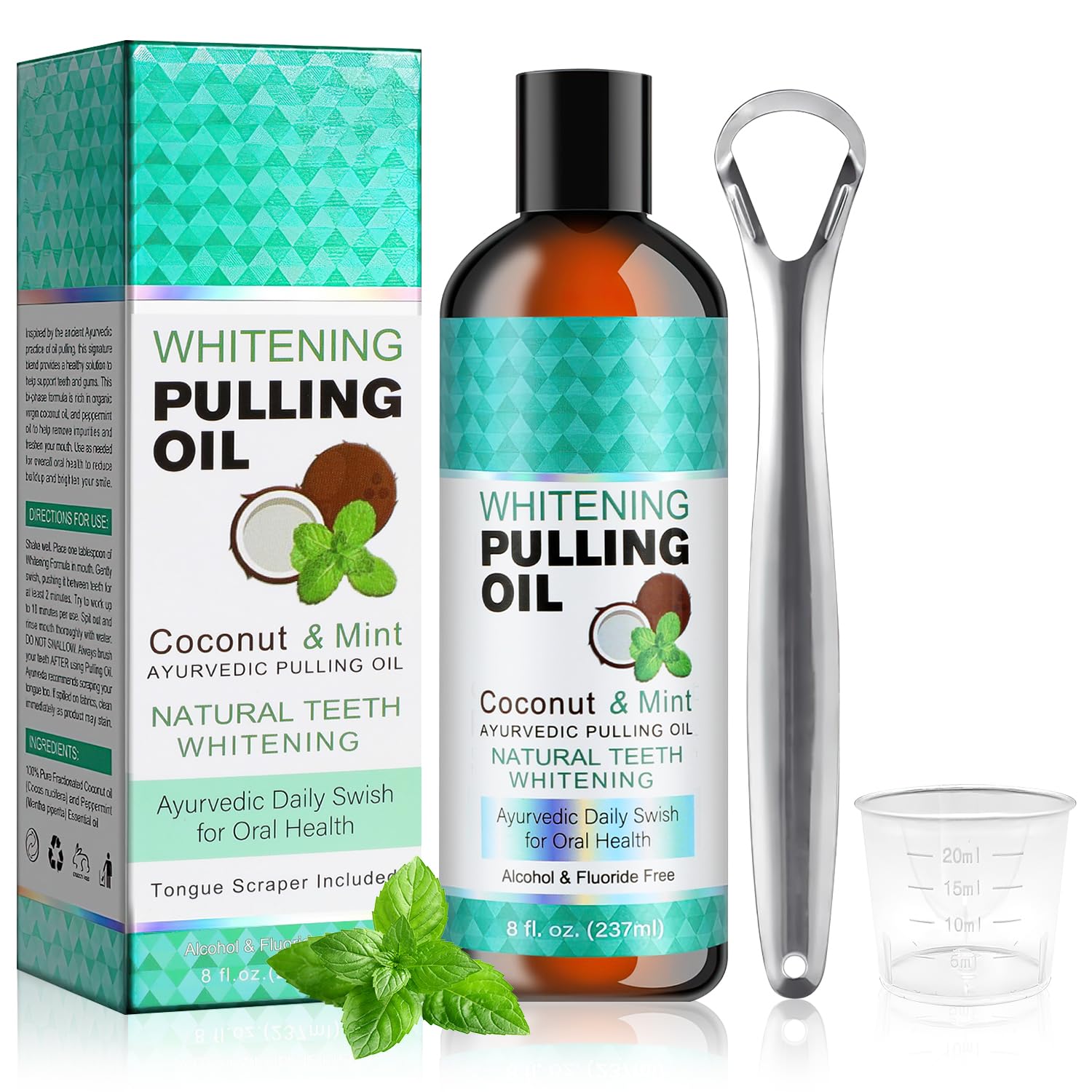 Coconut Oil Mouthwash, Enjuague Bucal Con Aceite De Coco, Cuidado Oral Natural, Protección ...