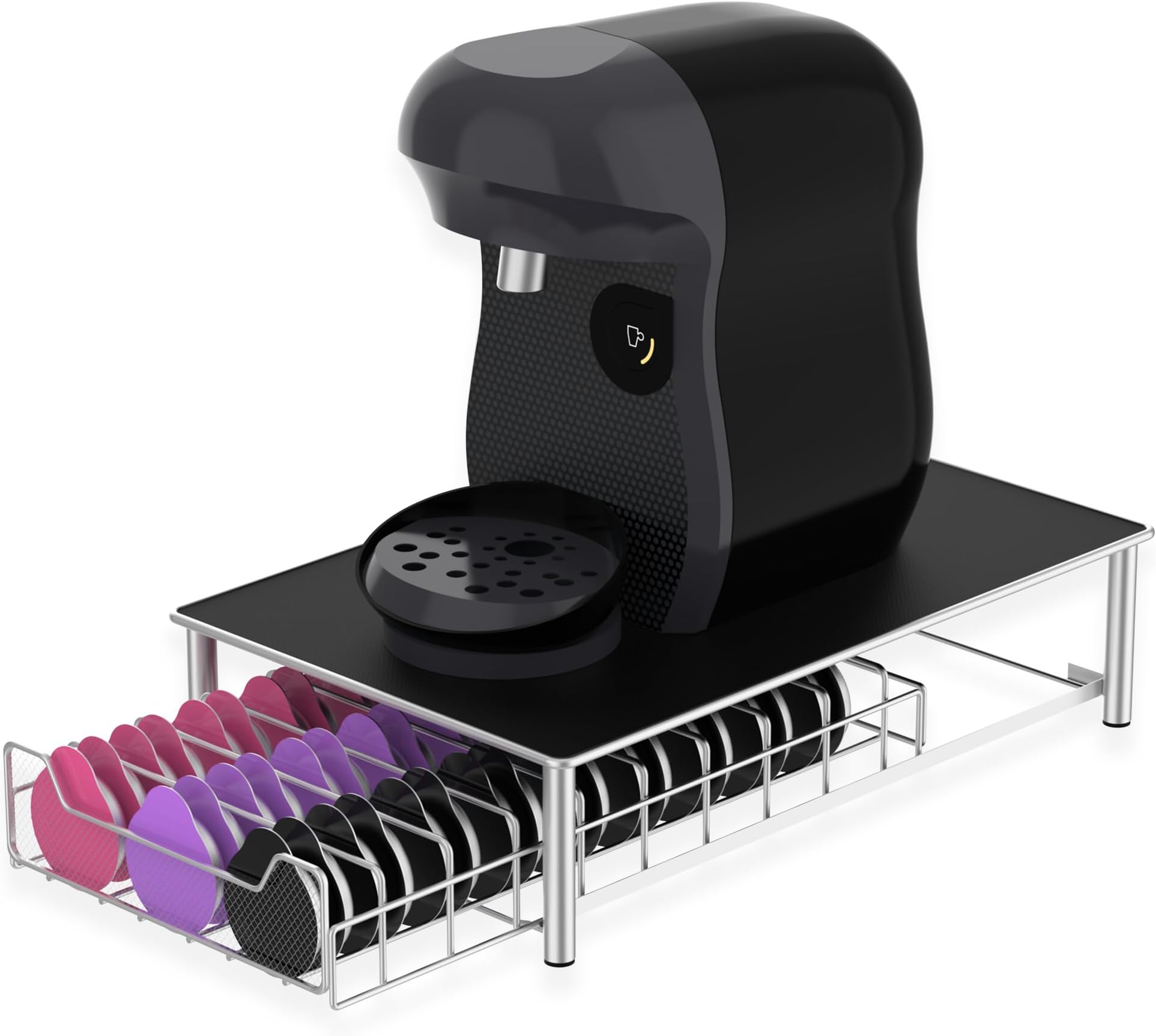 HiveNets Tassimo Pods Drawer Coffee Capsule Storage Metal Holder for 60 ...