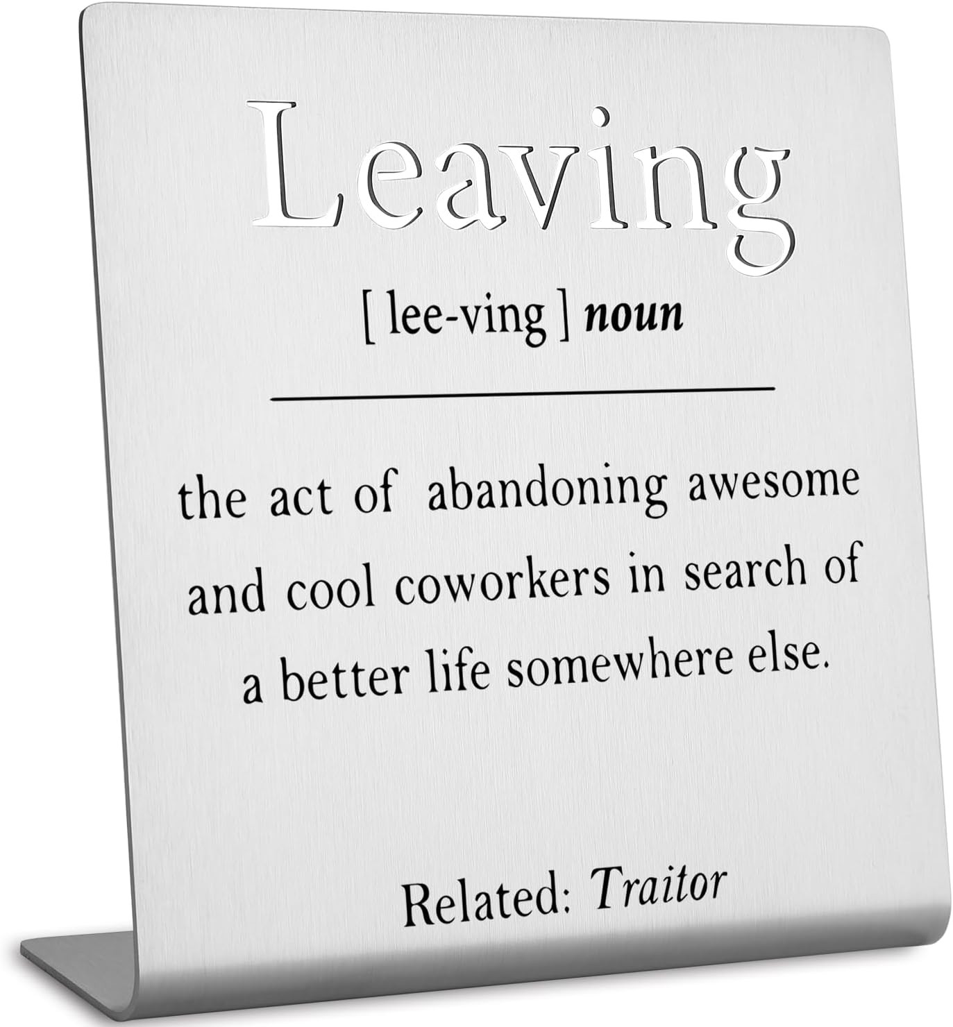 Amazon.com: TRCENDE Leaving Definition Gift for Him Her Hilarious ...