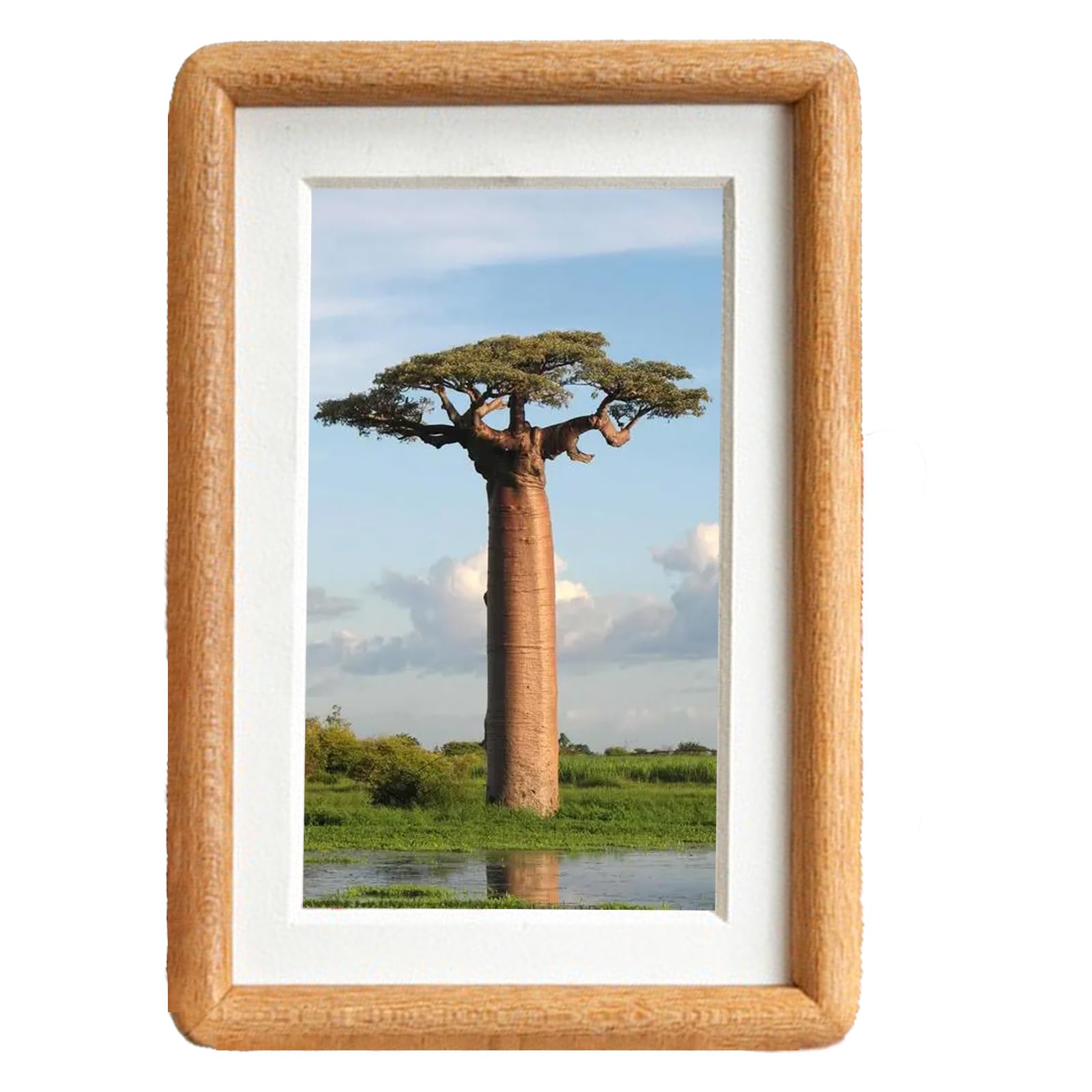 Amazon.com - NHKTWSSI 5x7 Inches Natural Wood Photo Frames Wooden ...