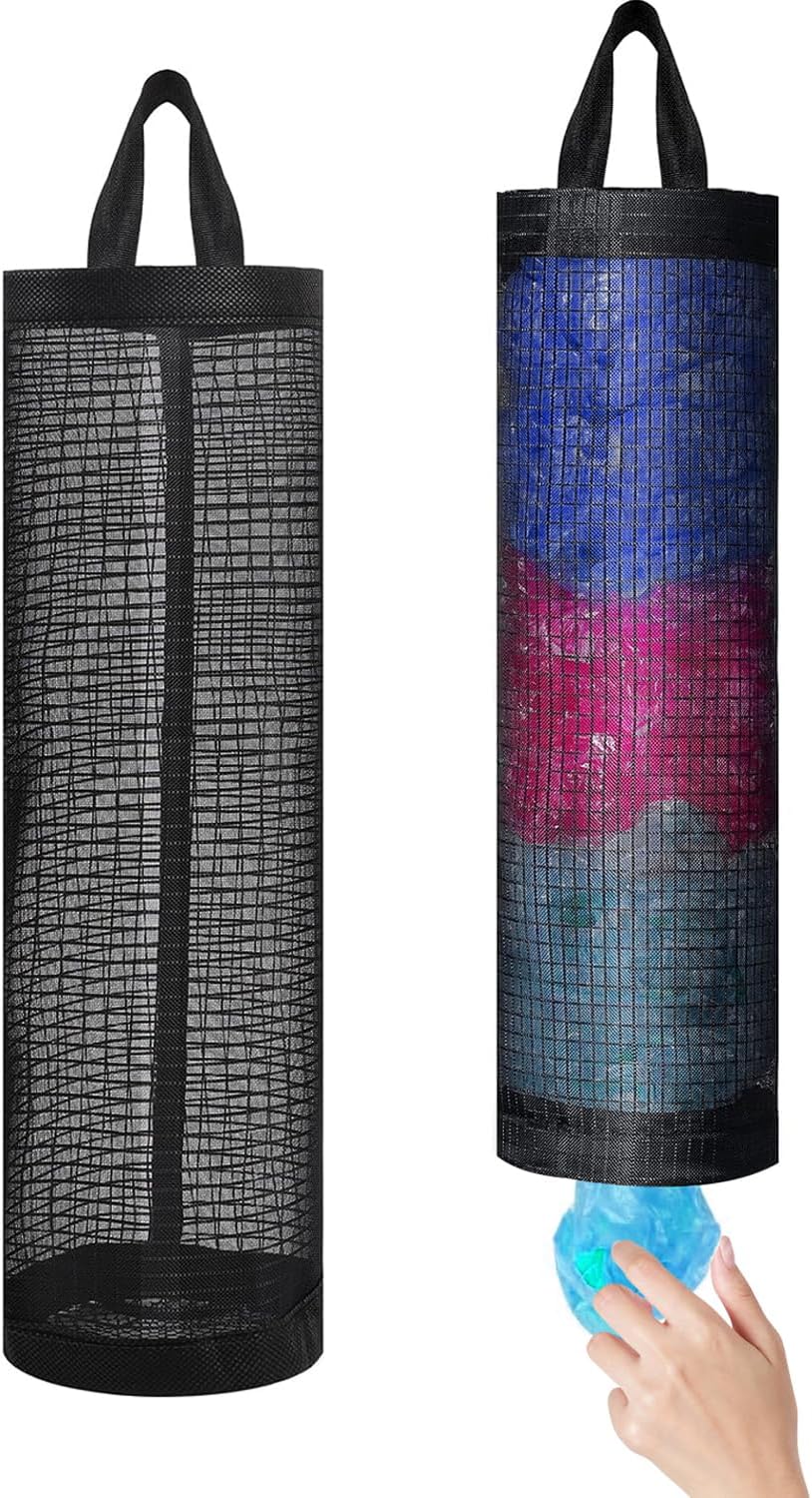 Amazon.com: OWMOSYX 2 Pcs Plastic Bag Holder for Grocery Bags, Hanging ...