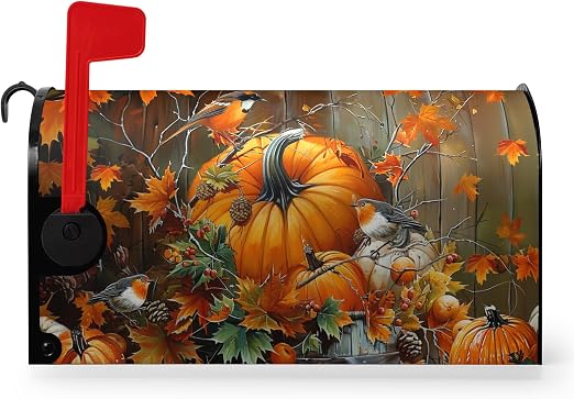 Amazon.com: Dacawin Fall Pumpkin Mailbox Covers Magnetic Standard Size ...