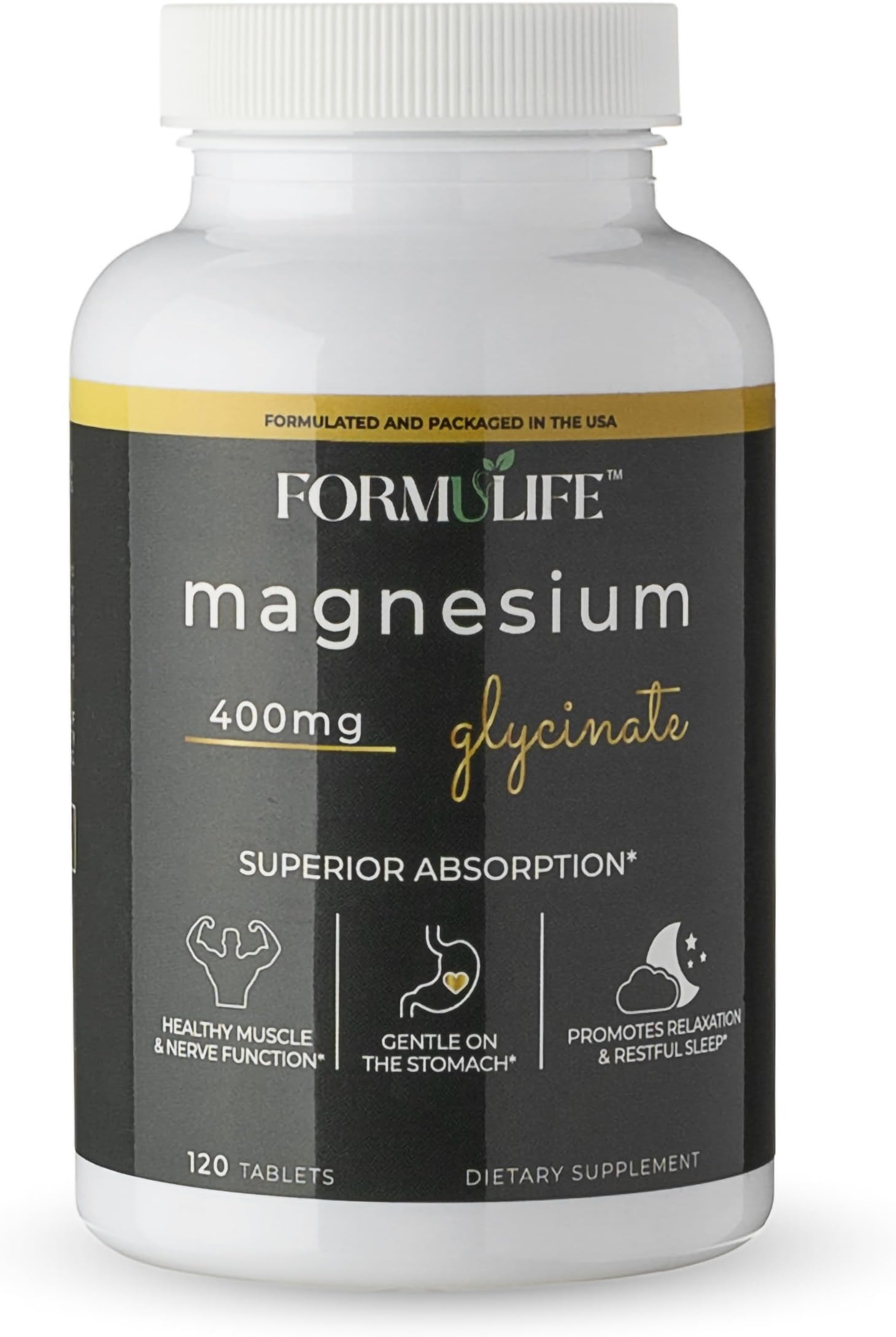 Amazon.com: Magnesium Glycinate 400 mg - 120 Tablets - High Absorption ...