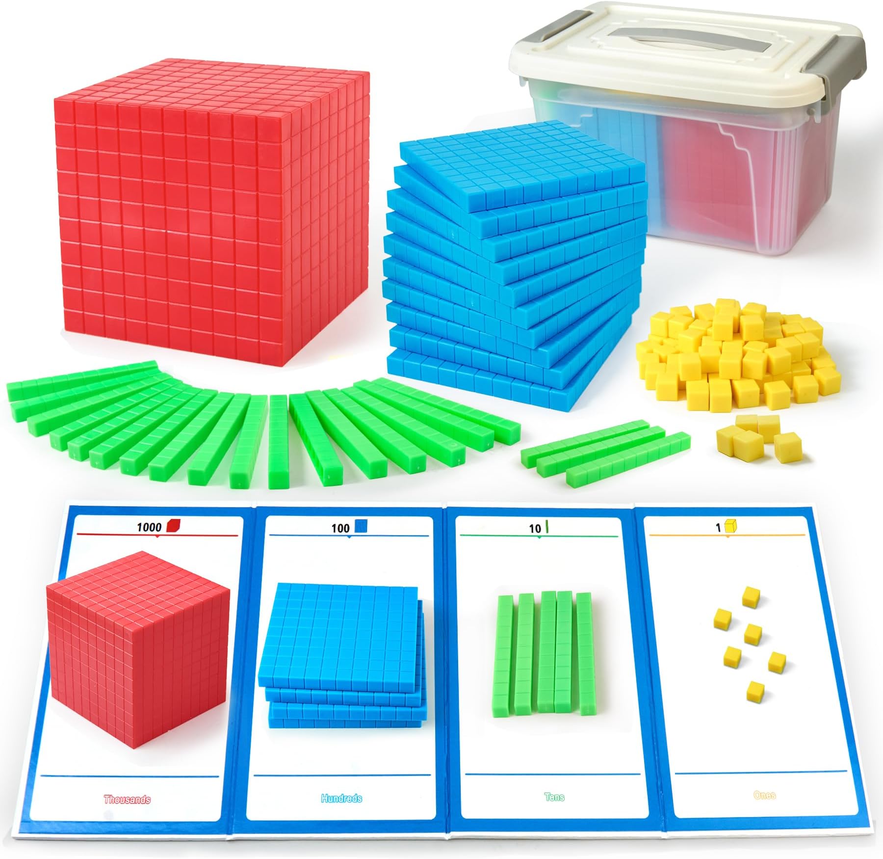 Amazon.com: Learning Resources Base Ten Blocks Smart Pack, Early ...