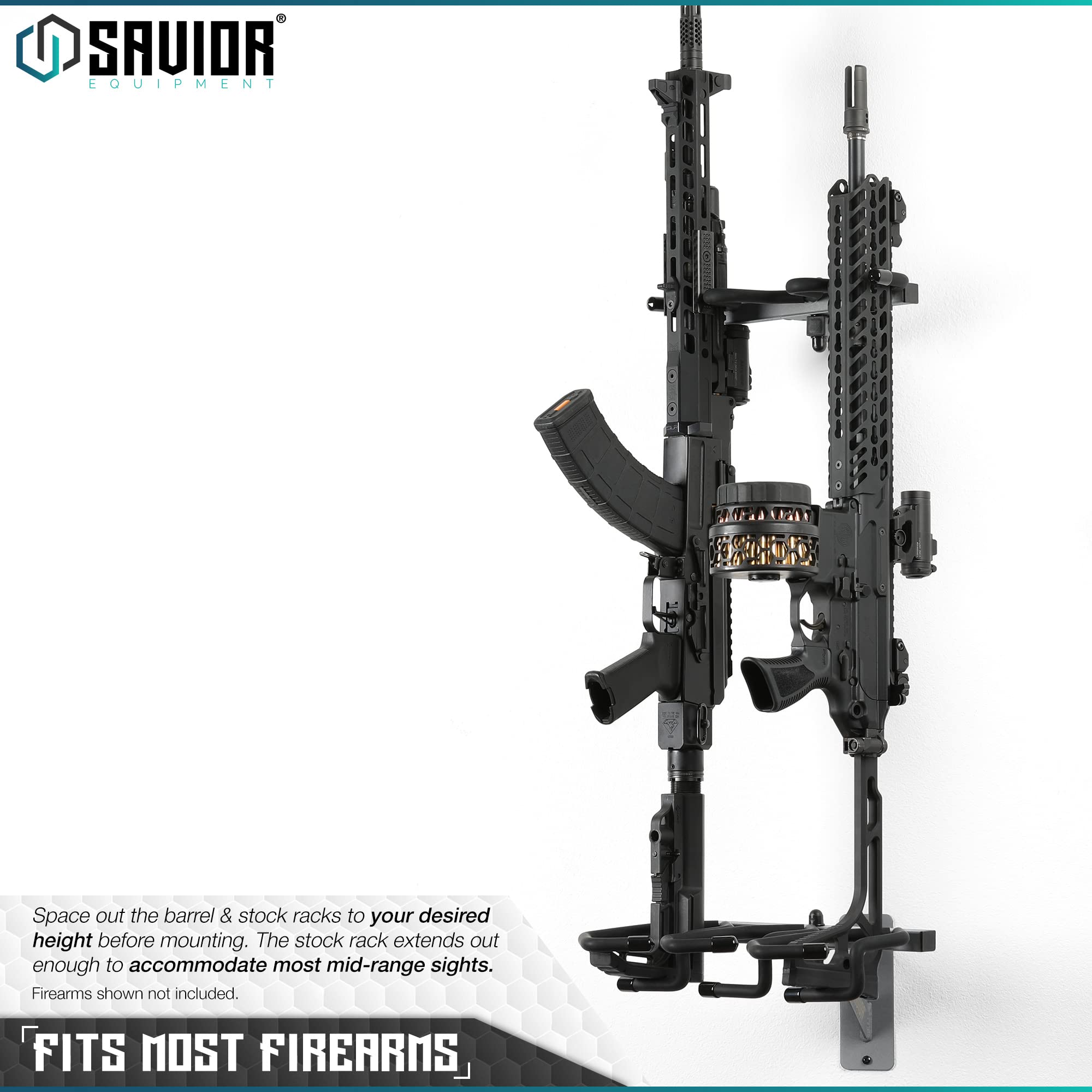 Snapklik.com : Savior Equipment Wall-Mount Rifle Rack Tactical Shotgun ...