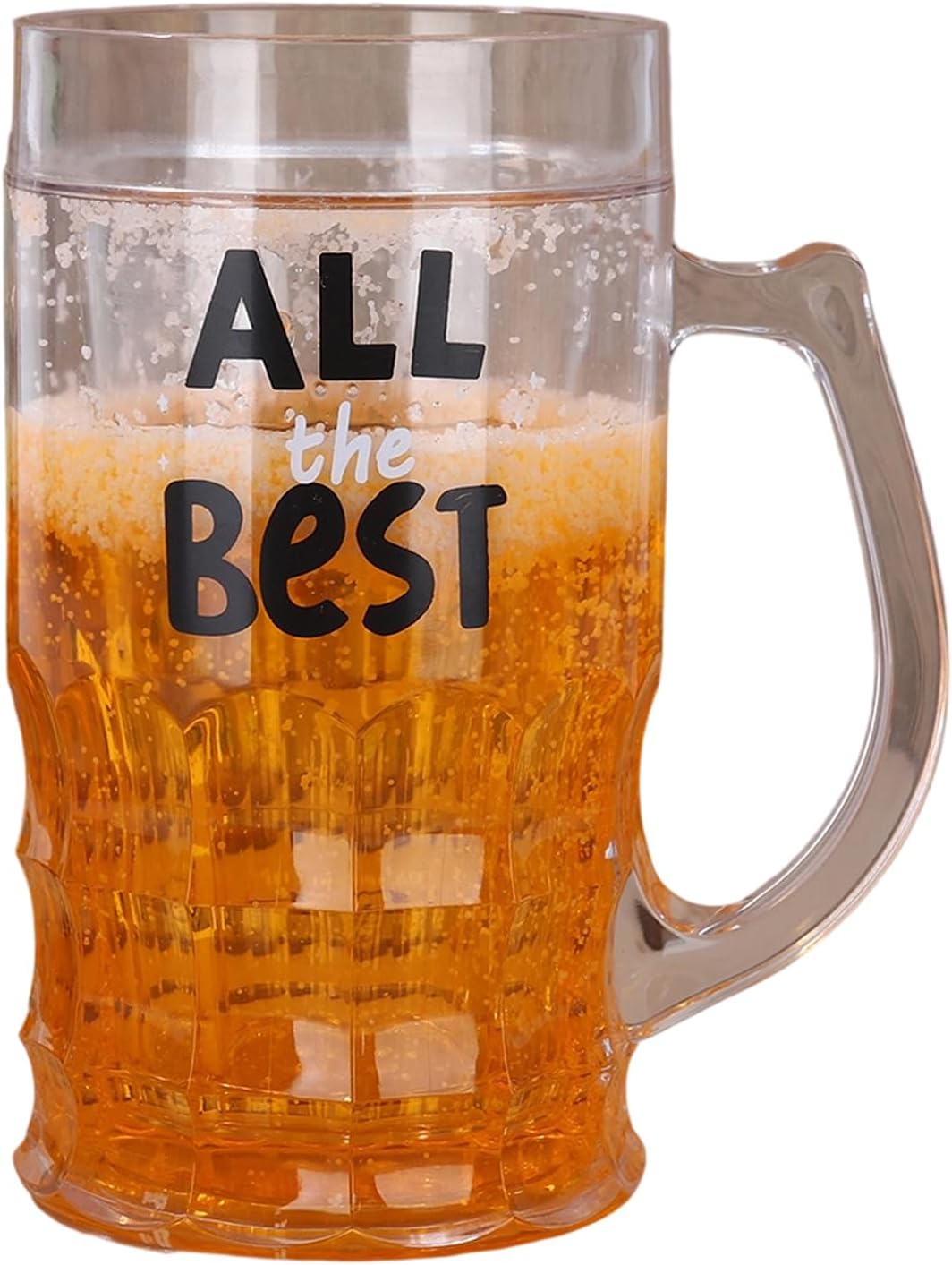 Fake Beer Mug,400ml Double Layer Realistic Beer Cup,Plastic Double Fake ...