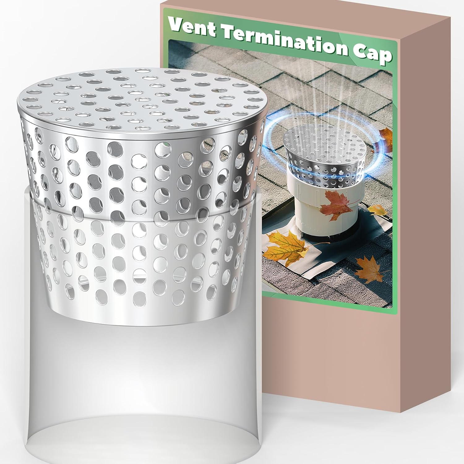 Memrita Roof Vent Cap, 2.48'' Stainless Steel Mesh Screen PVC Vent ...