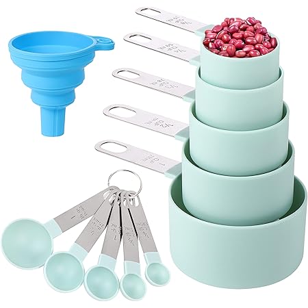 Amazon.com: Chef Craft Easy to Read Plastic, Measuring Cup Set, 10 ...