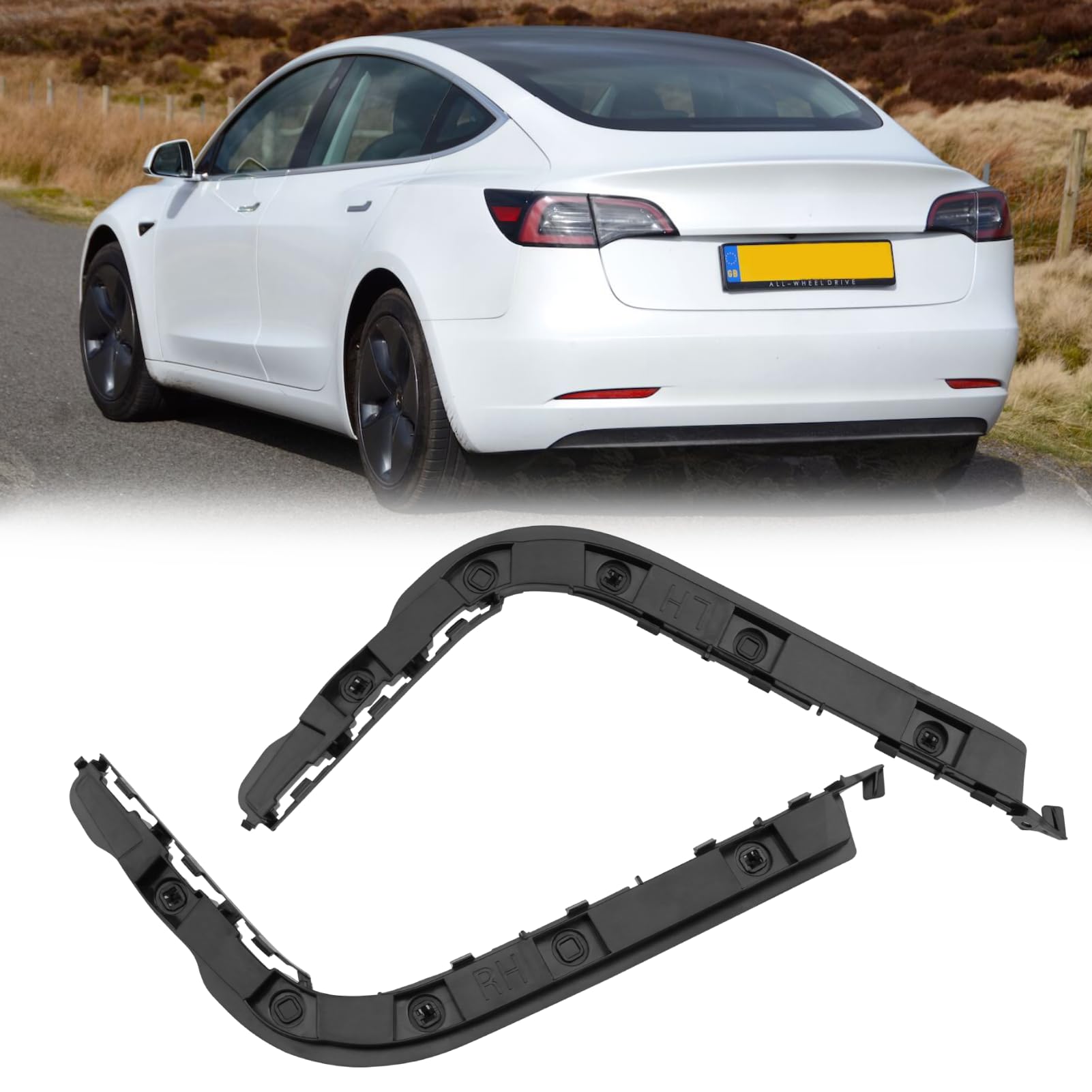 Amazon.com: Jaronx Compatible with 2017-2024 Tesla Model 3 Rear Bumper ...