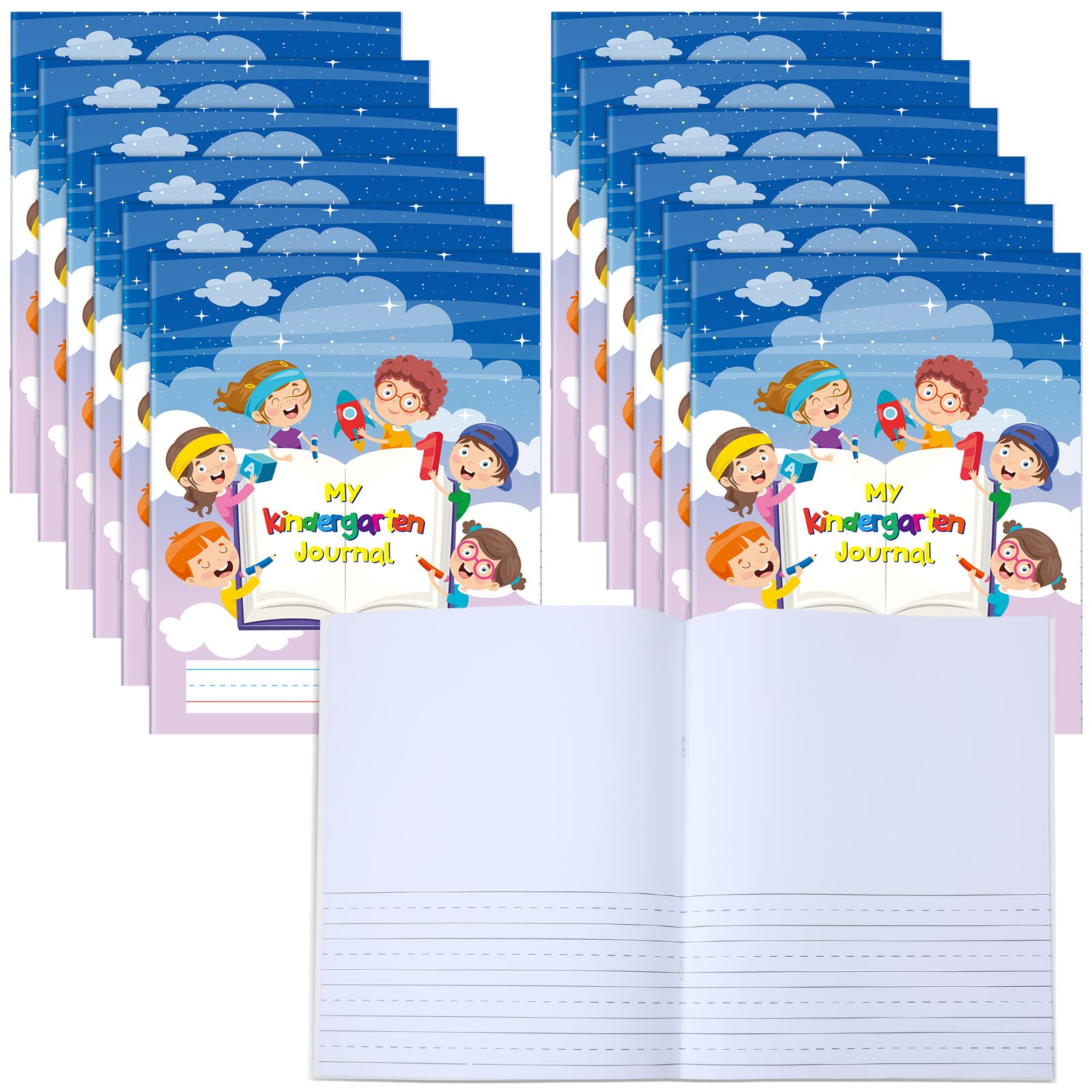 Amazon.com : Harloon 12 Pcs Kindergarten Writing Journal 8.5 x 11 ...