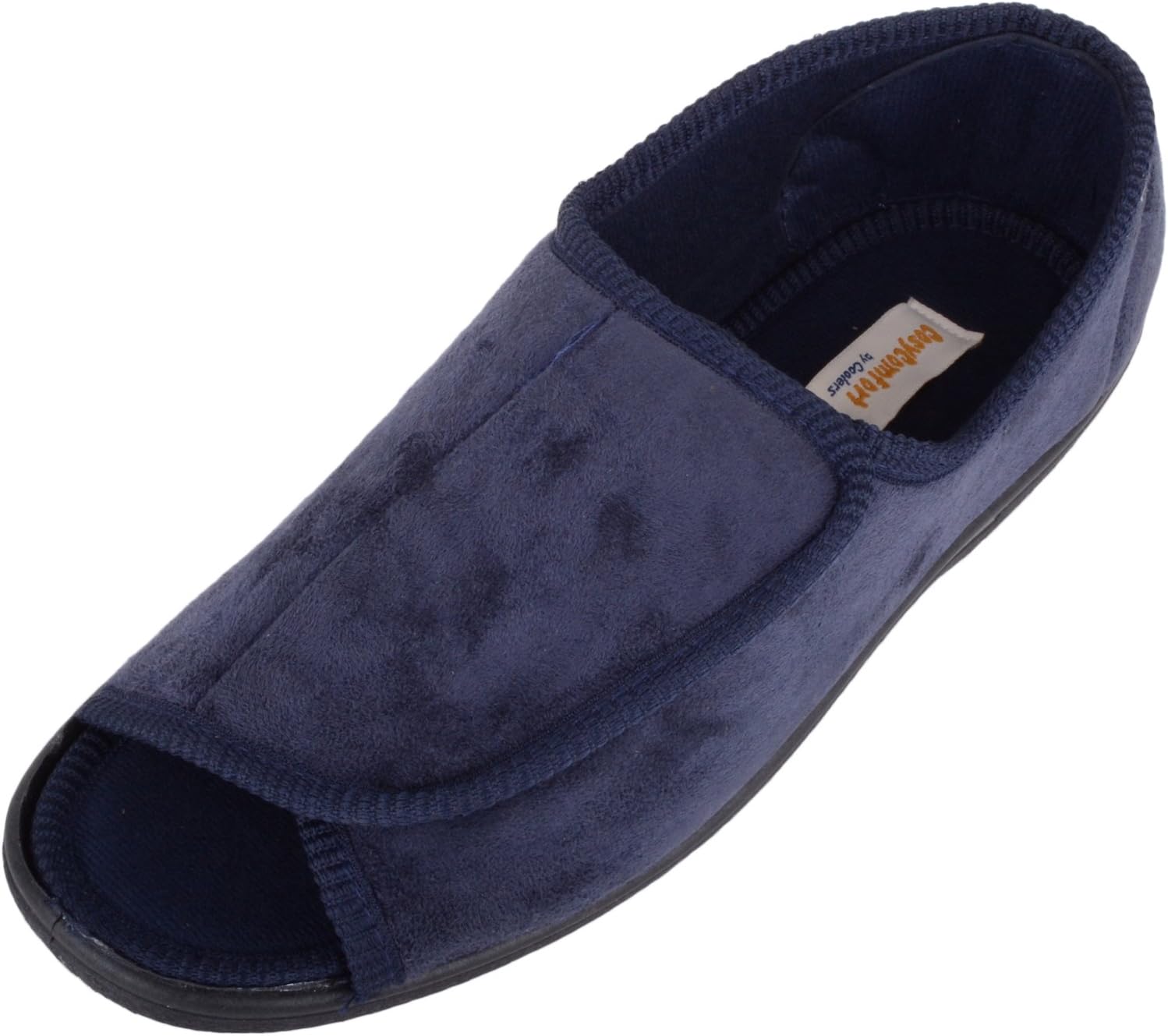 ABSOLUTE FOOTWEAR Mens EEE Wide Fitting Slippers/Boots with Ripper ...