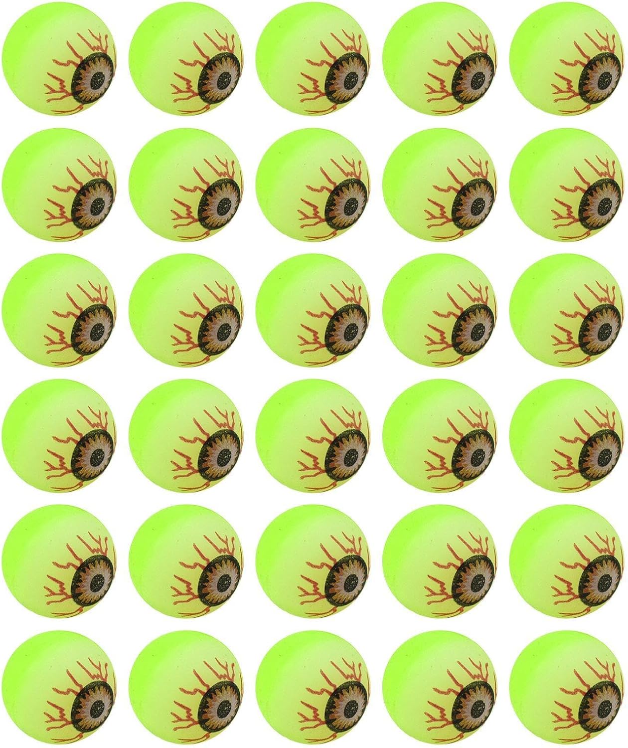 Vriusi 30pcs Halloween Eyeballs, Small Bouncy Balls Halloween Bag ...