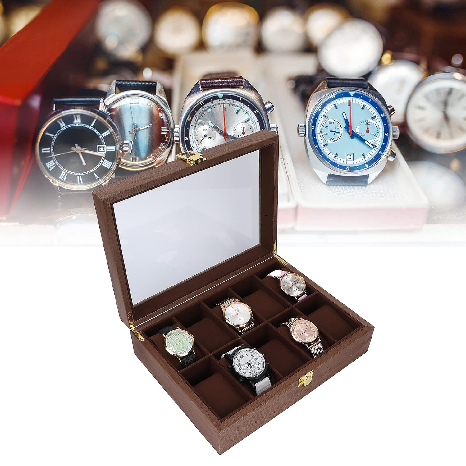 Amazon.com: Watch Box, Watch Storage Box Watch Jewelry Storage Box ...