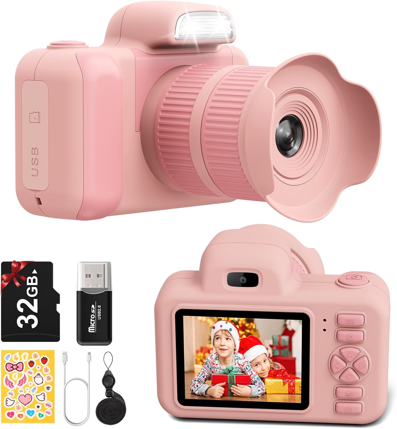 Amazon.com: GREENKINDER Kids Camera Christmas Birthday Gifts for Girls ...