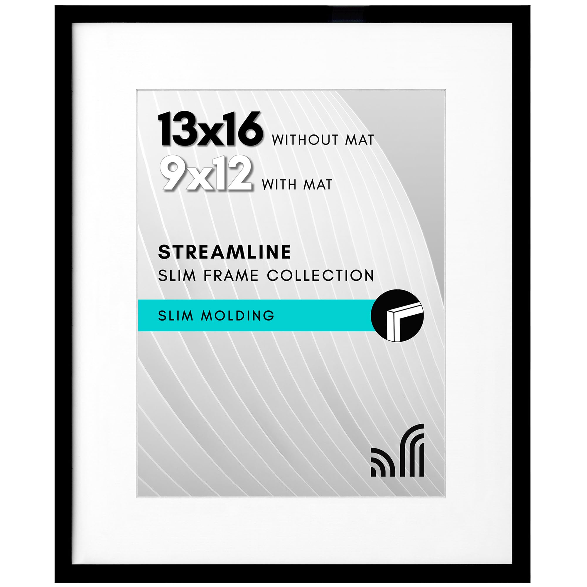 Americanflat 13x16 Picture Frame with Polished Plexiglass - Use as 9x12 ...