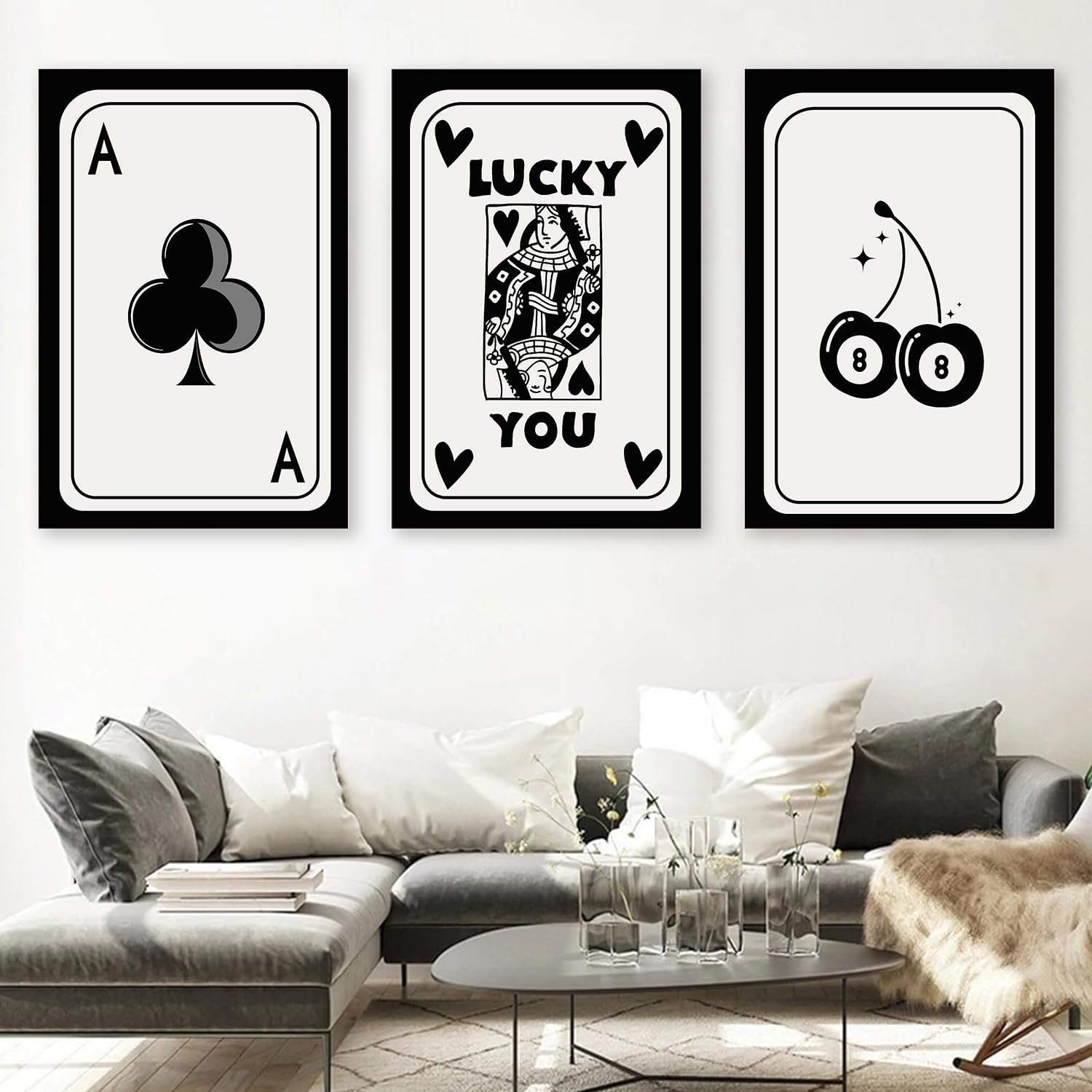 Amazon.com: Mastraxin Vintage Lucky You Posters Set of 3 Funny Queen Of ...