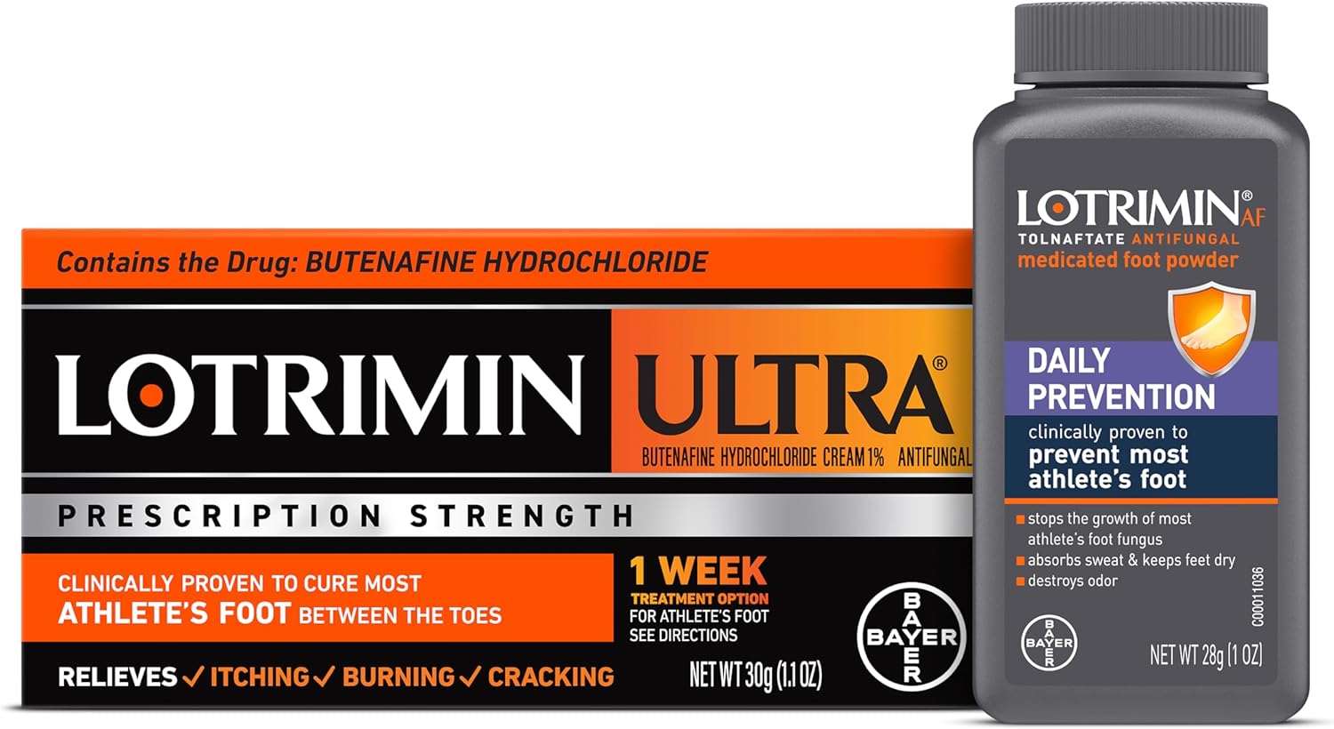 Amazon.com: Lotrimin Ultra, One Week Athlete's Foot Cream, 1.1 Oz Tube ...