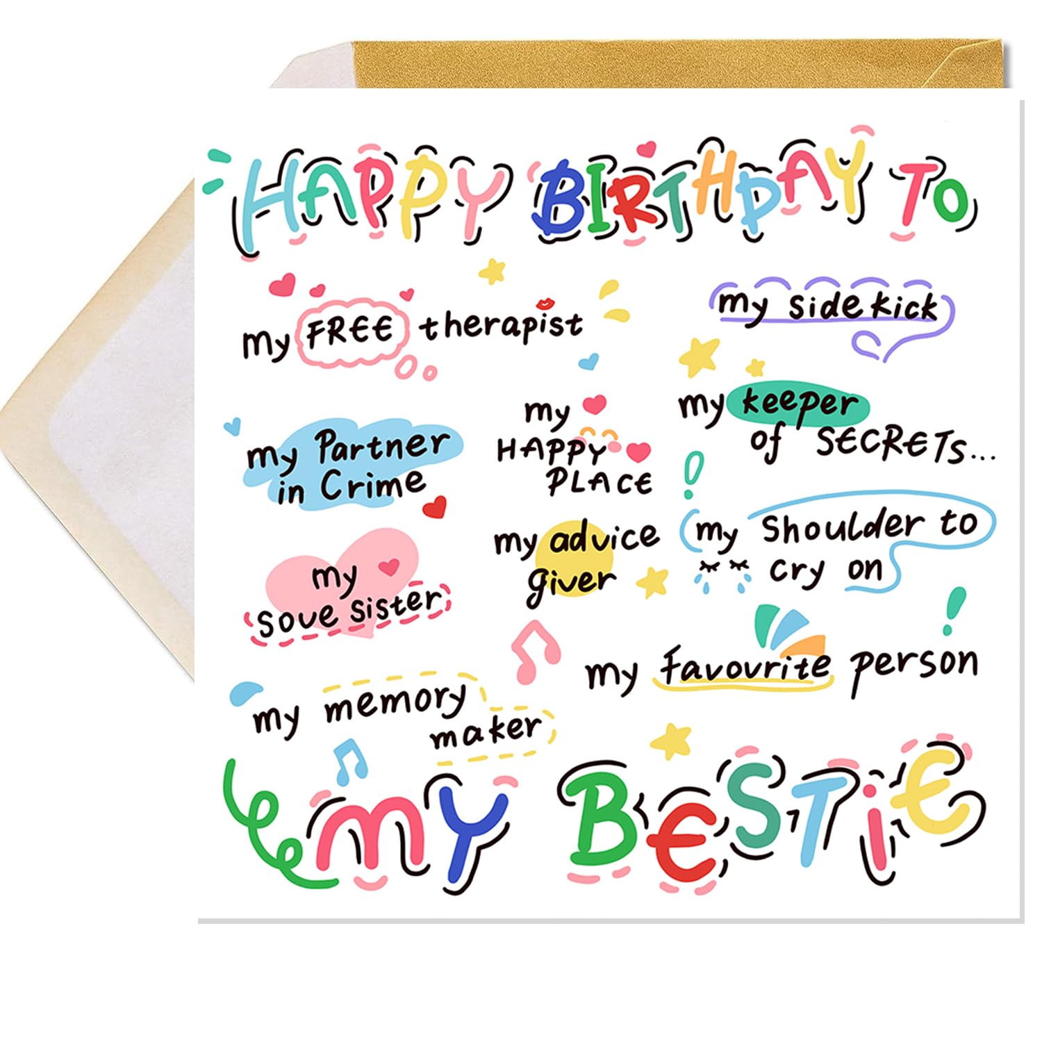 Snapklik.com : Best Friend Birthday Card For Women Sister, Funny Bday ...
