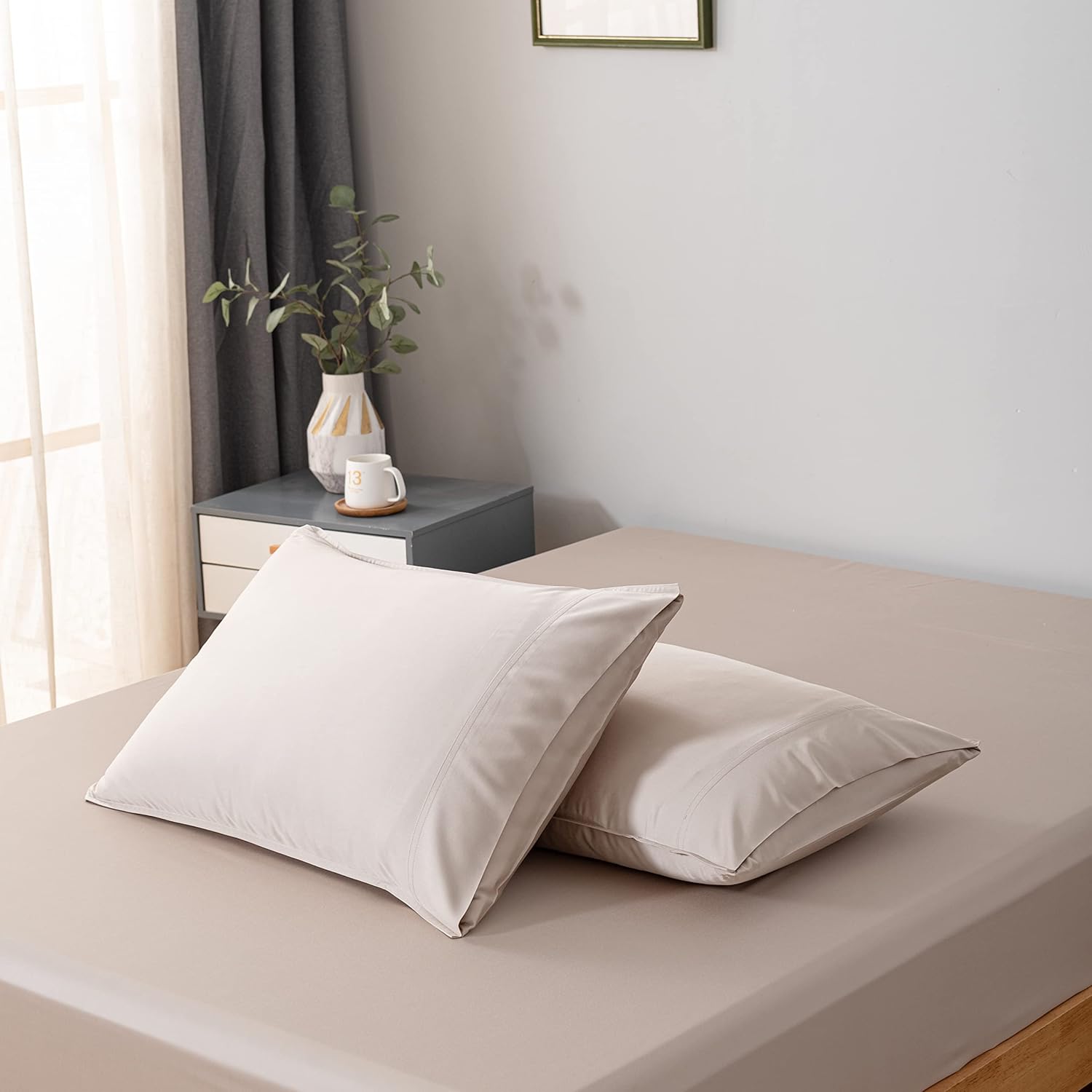 Amazon.com: Bella Coterie | Luxury Bamboo King Size Pillowcase Set ...