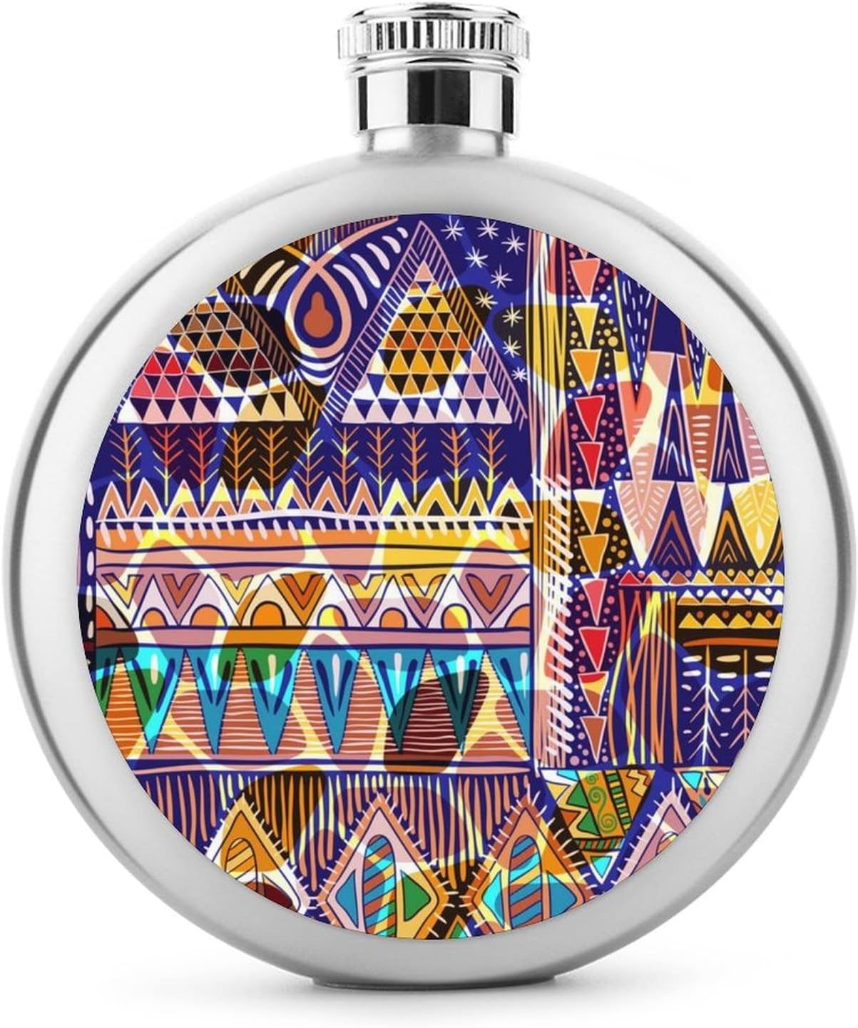 Amazon.com: Bright Ethnic Border Liquor Flask with Cap 5 Oz Whiskey ...