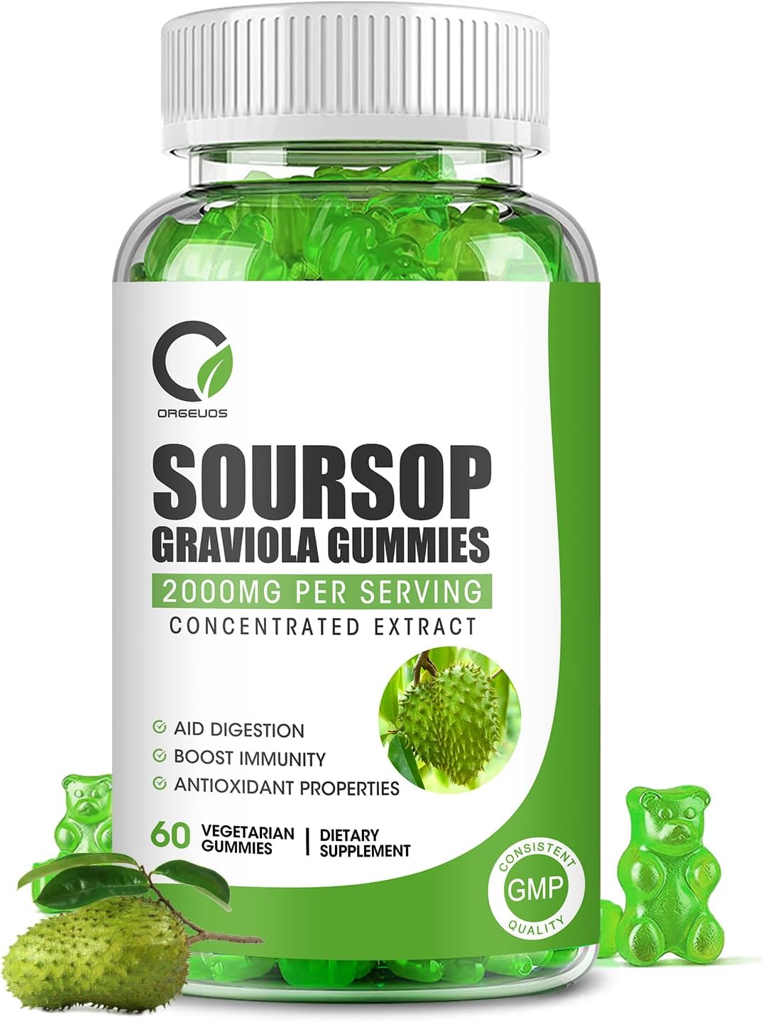 Amazon.com: VAJYKEWJY Soursop Graviola Gummies - 2000mg Extra Strength ...