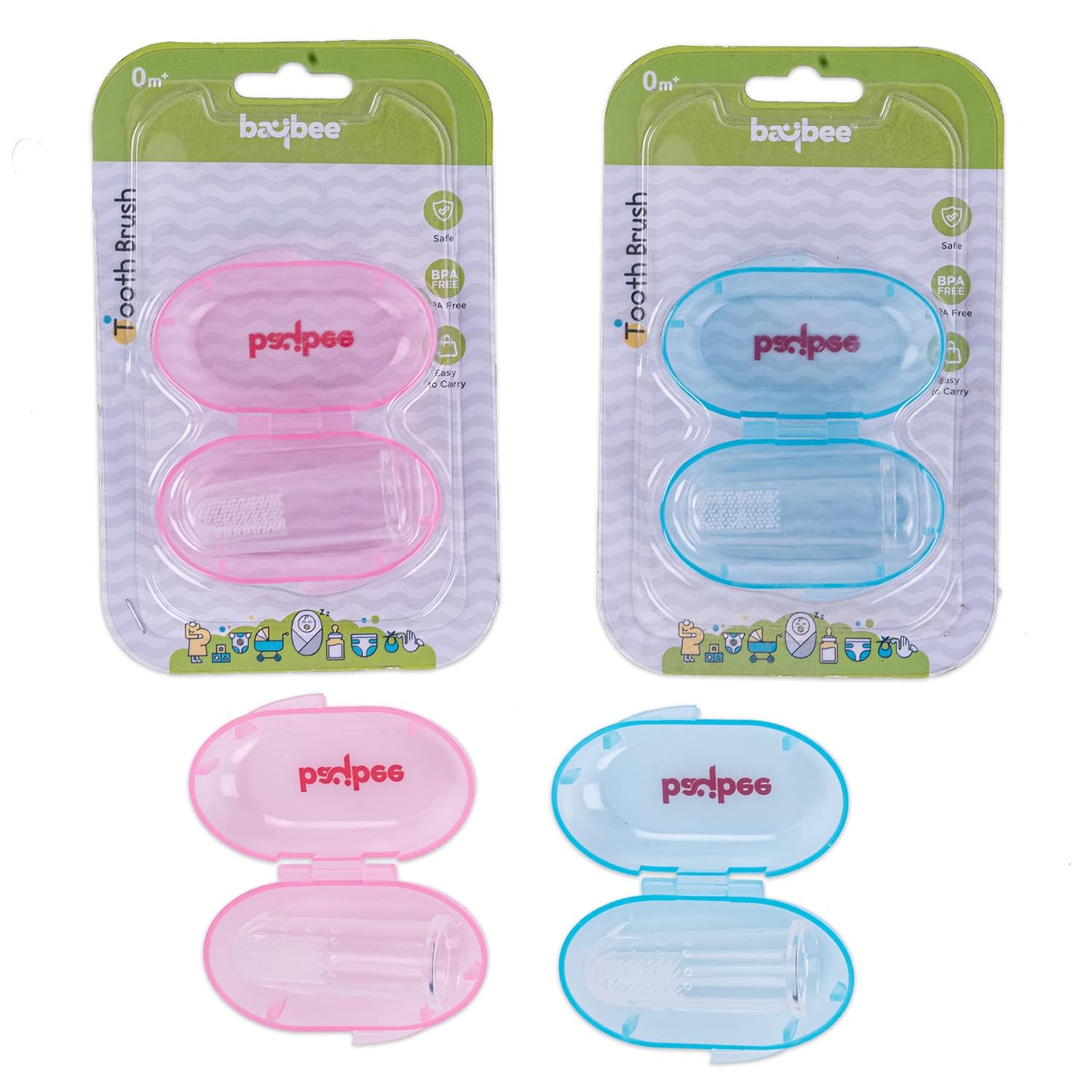 Baybee Silicone Baby Finger Toothbrush, Food Grade Silicon Kids ...