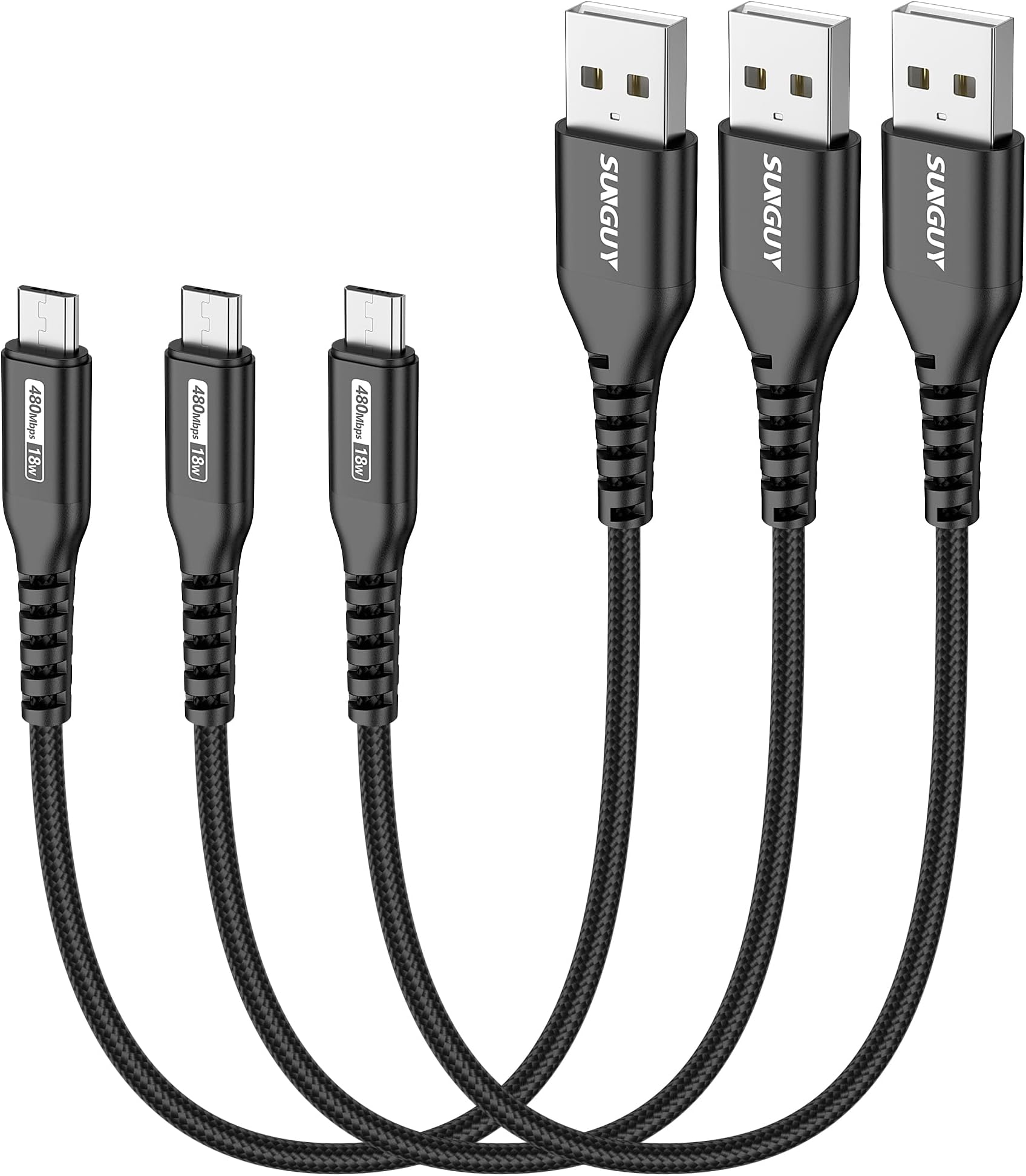 Amazon.com: CableCreation Short Micro USB Cable, USB to Micro USB 24 ...
