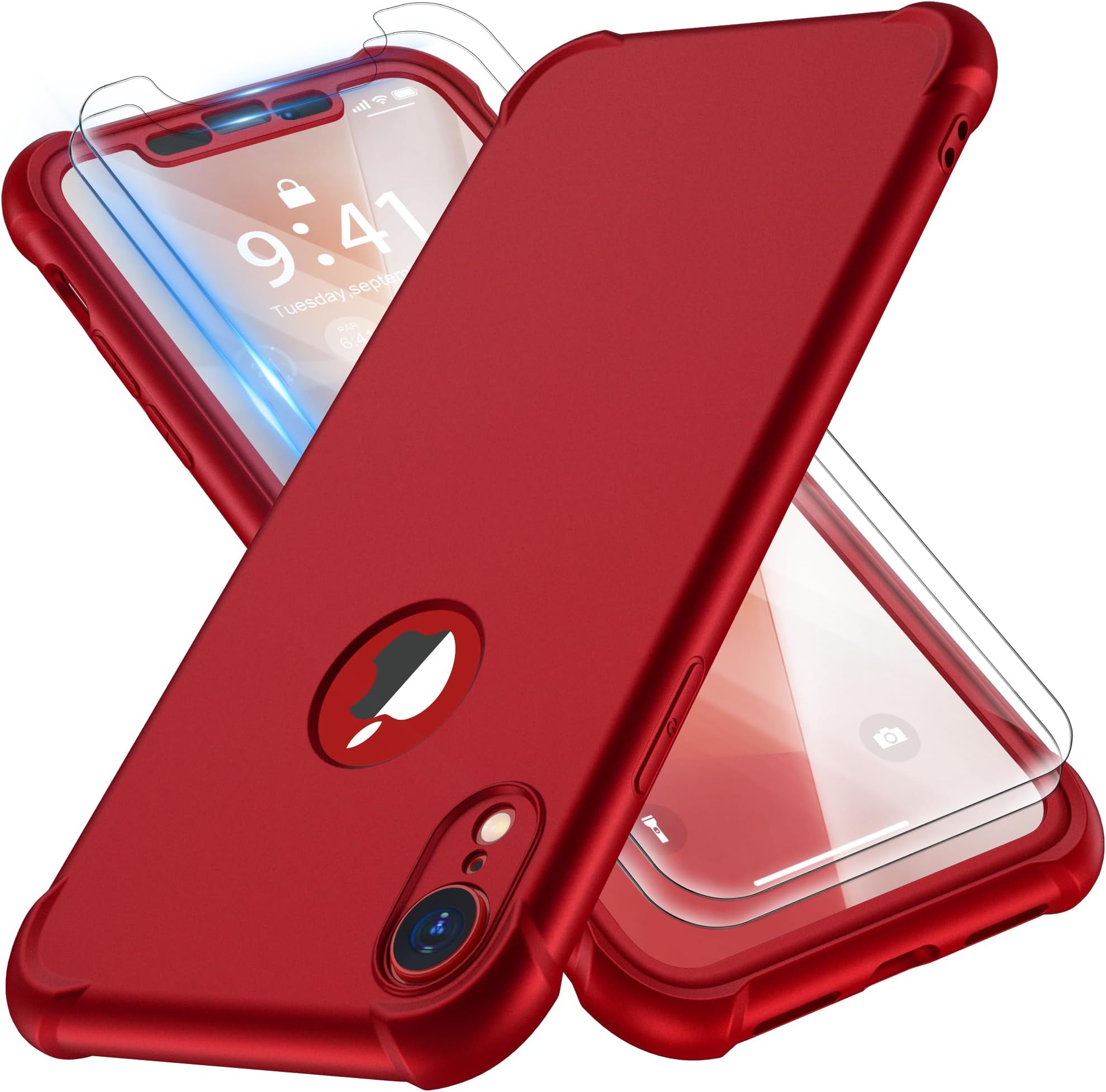 ORETECH Coque Compatible avec iPhone XR, avec 2 x Protecteur D'écran en ...