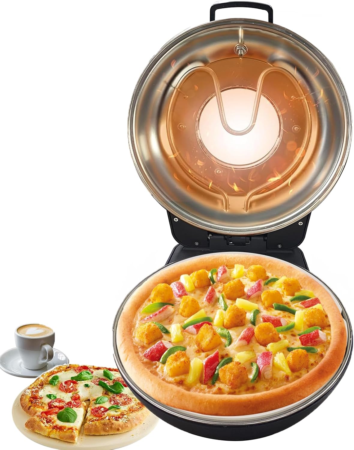 Amazon.com: Countertop Pizza Maker 13 Inch Pizza Oven Indoor Portable ...