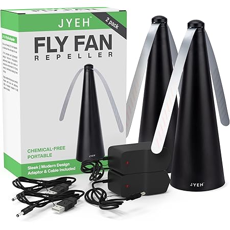 Amazon.com: Fly Away - 2 Pack Outdoor Fly Repellent Fan, Outside or ...