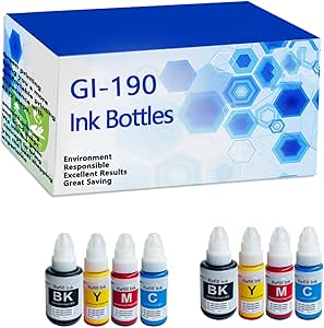 Amazon.com: HYSMF Compatible for Canon GI-190 GI190 Ink Cartridges,High ...