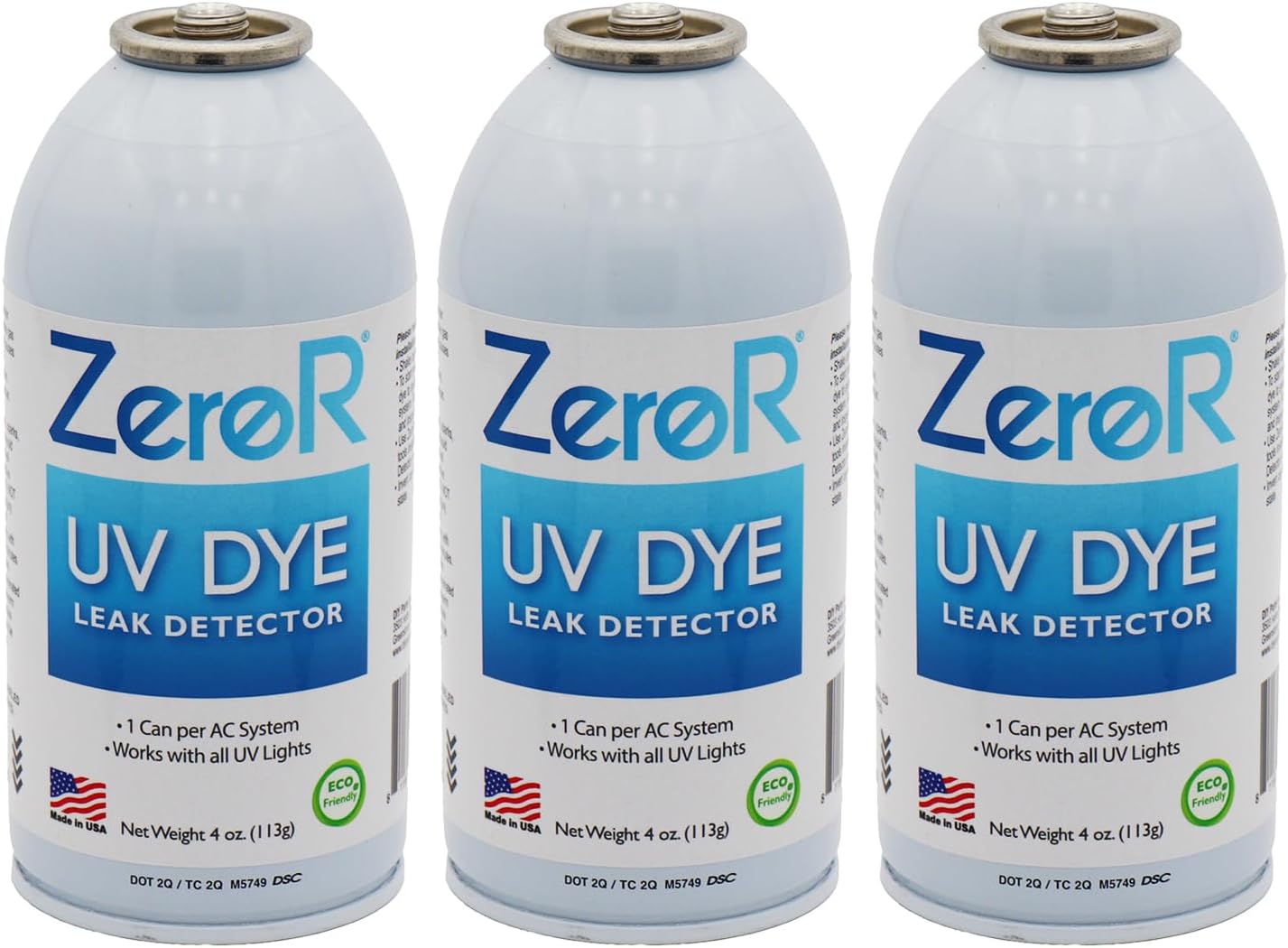 Amazon.com: ZeroR® AC UV Dye Leak Detector R134_ R12_ R22_ - 12 Can ...