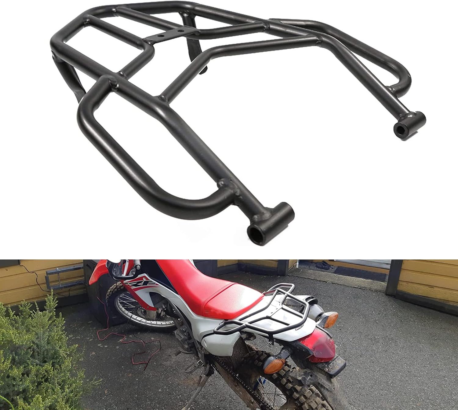 COPART Motorcycle Rear Luggage Rack with Hand Grip Rail Bar Replacement ...
