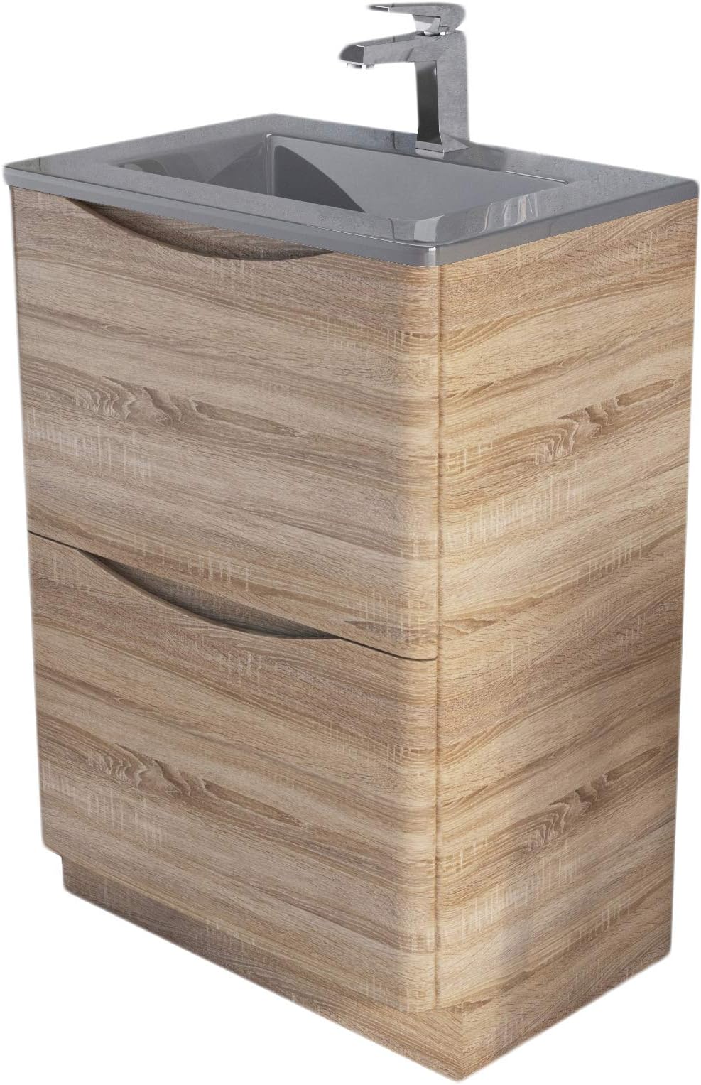 The Bath People Eaton Light Ash Bathroom Furniture Floor Standing ...