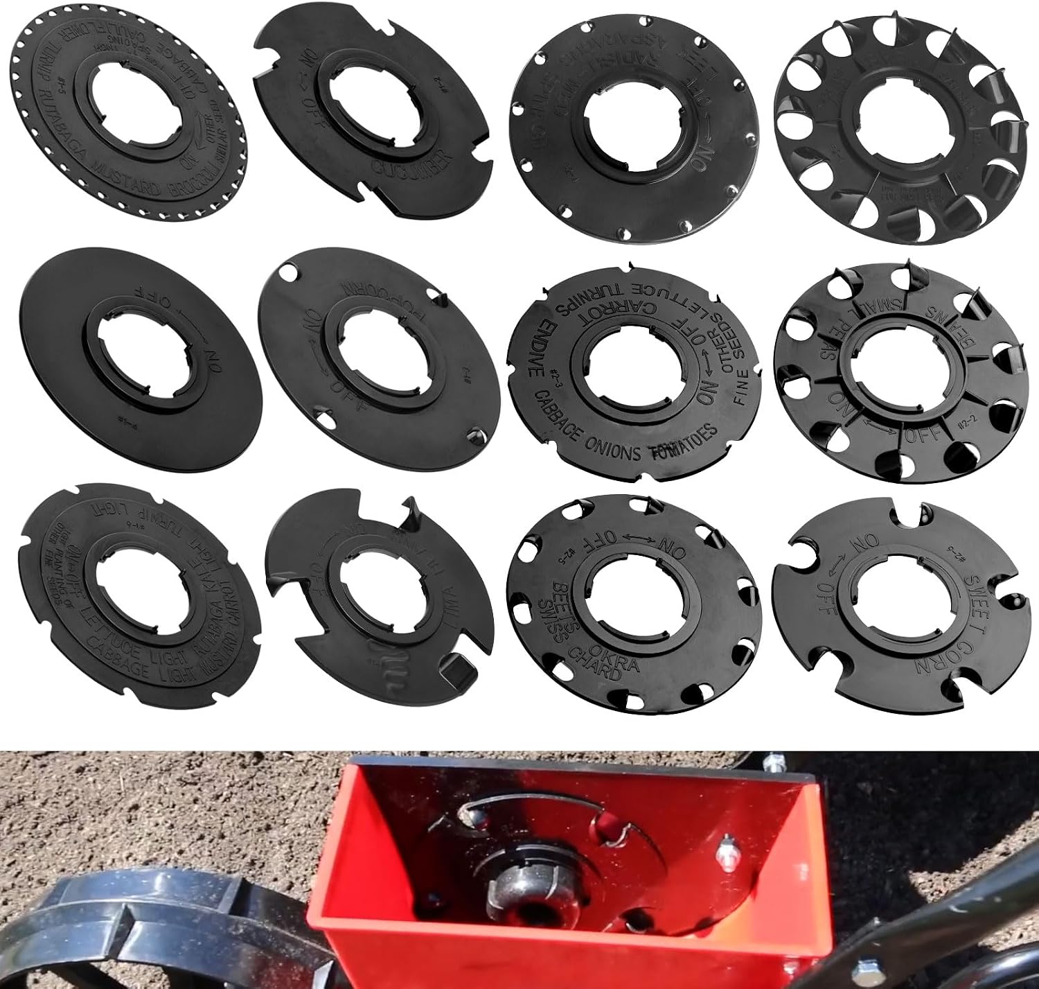 Amazon.com : ZHIXING 12 Pack 60009 60010 Optional Seed Plate Compatible ...
