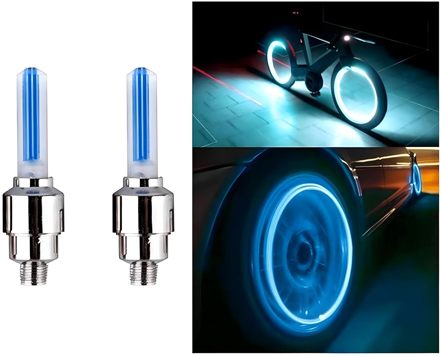Buy Cycle Tyre Valve Light Bike Wheel Valve Light LED Wheel Reflectors ...