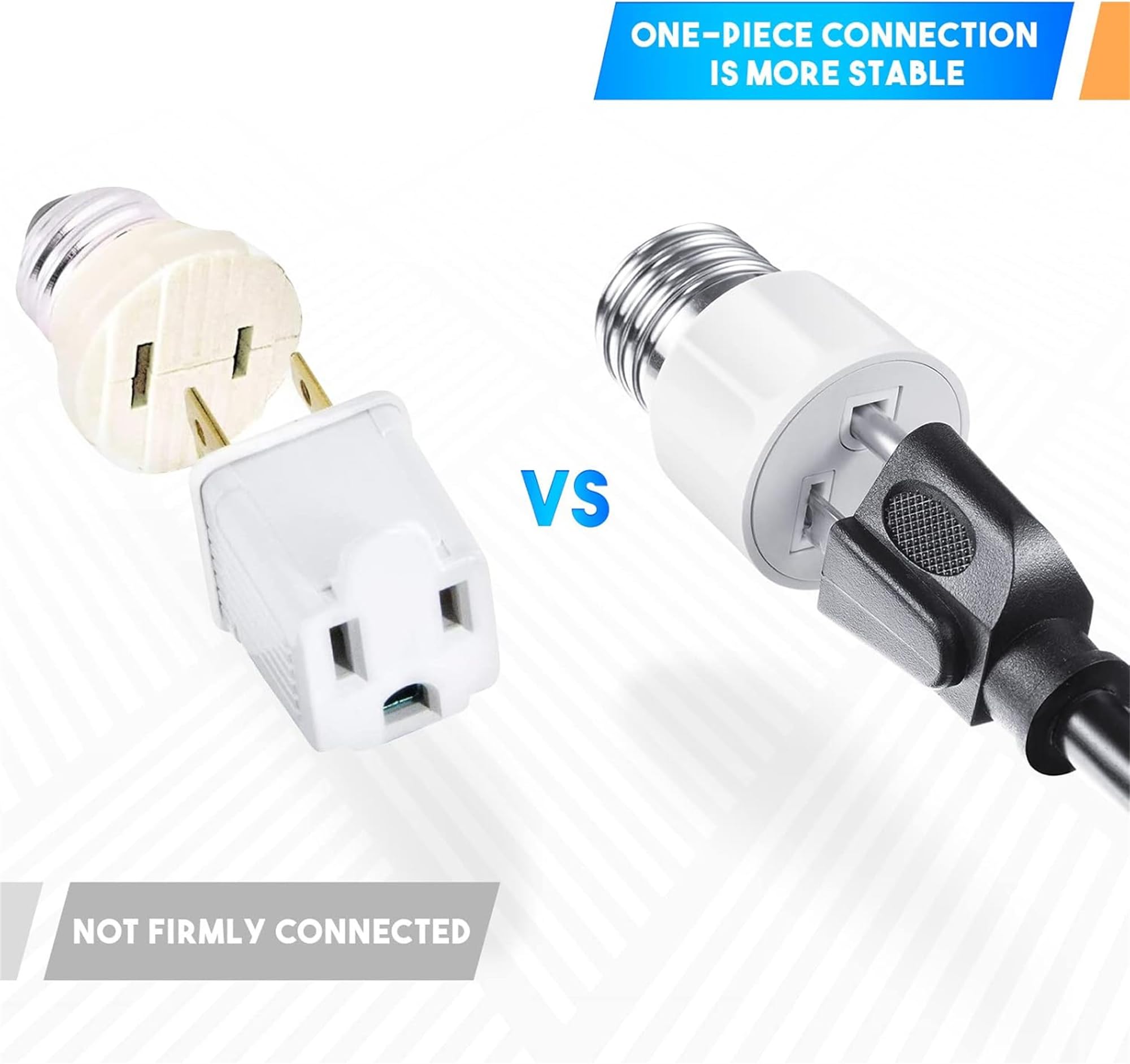 Snapklik.com : 4 Packs E26/ E27 3 Prong Light Bulb Socket Adapter ...