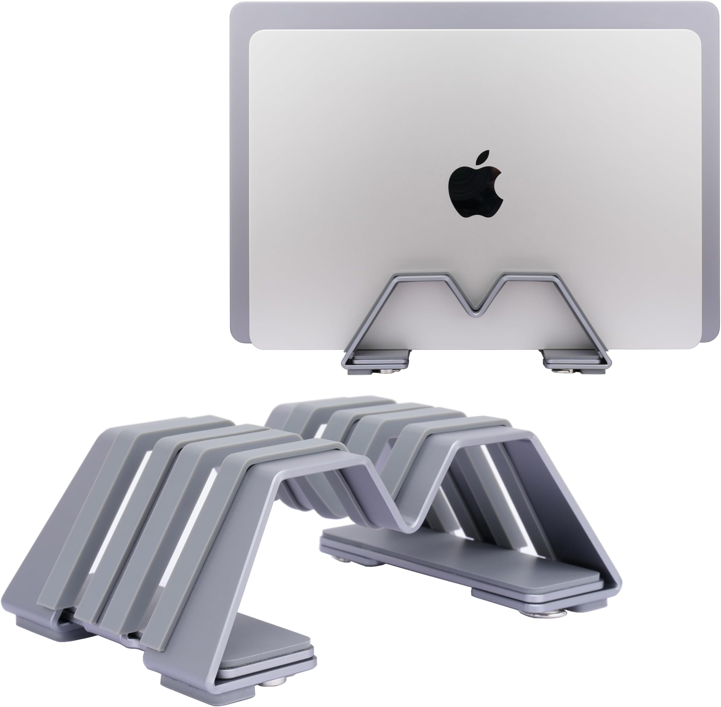 Amazon.com: Psitek Adjustable Dual Vertical Laptop Stand - Supports 2 ...