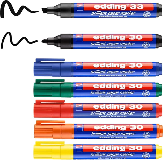 edding Colourful Flipchart Kit - flipchart pens - set of 7 - bright ...